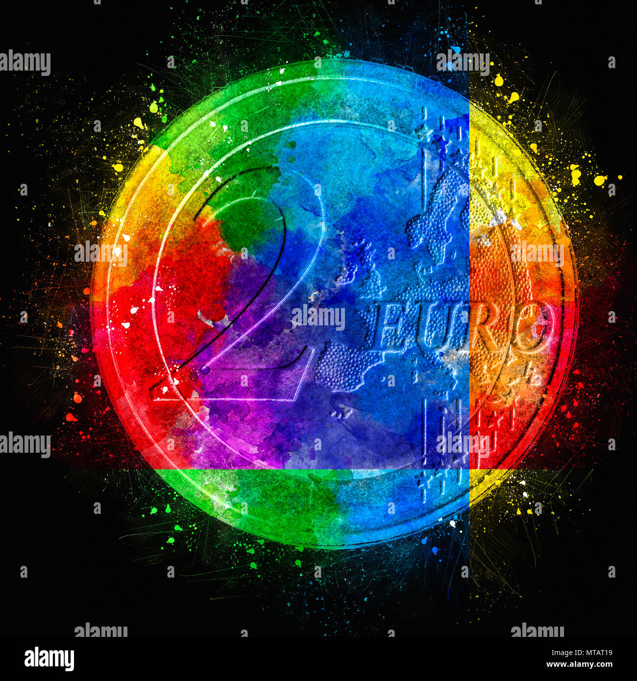 Euro coin tails hi-res stock photography and images - Alamy