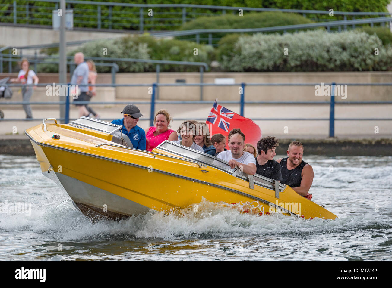 Southport Marine Lake jet boat Stock Photo - Alamy