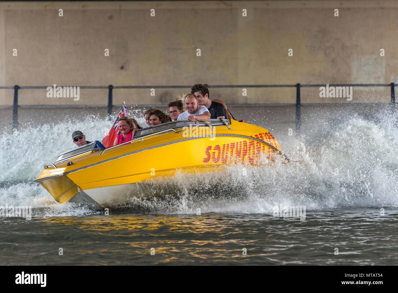 Southport Marine Lake jet boat Stock Photo - Alamy