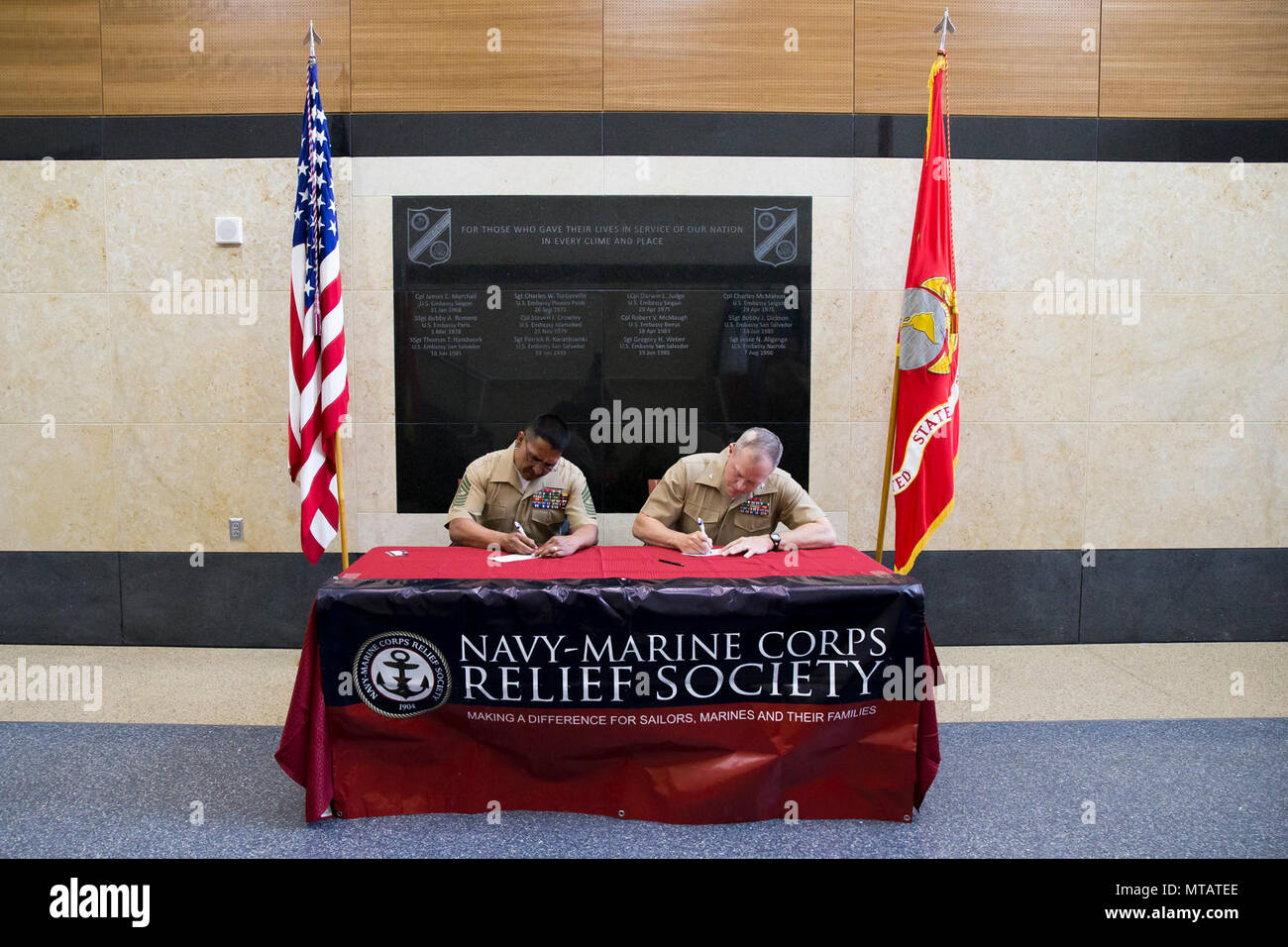 Marine Corps Embassy Security Group Commanding Officer and Sergeant ...