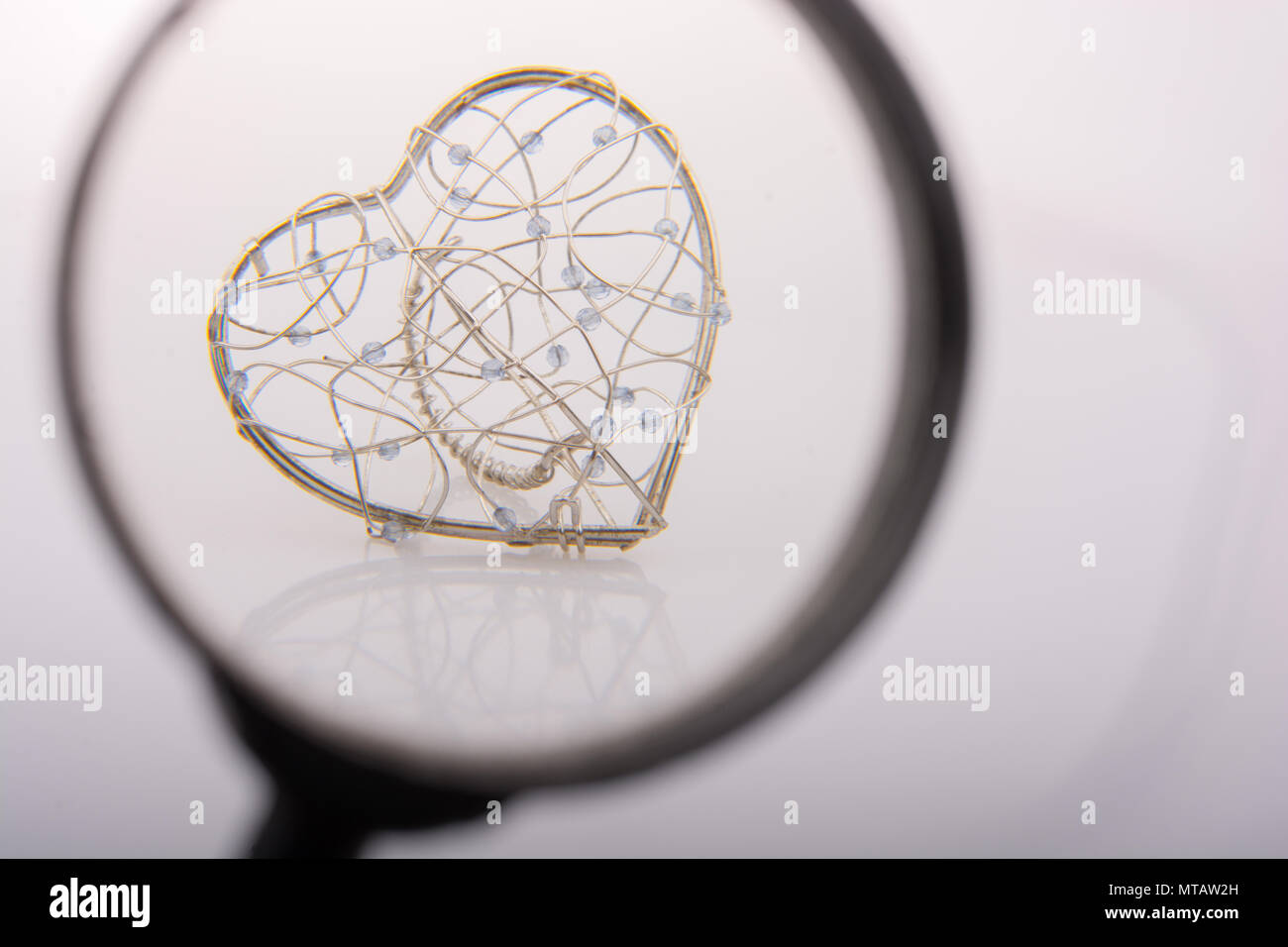 Colorful decorative objects in the shape of a heart Stock Photo - Alamy