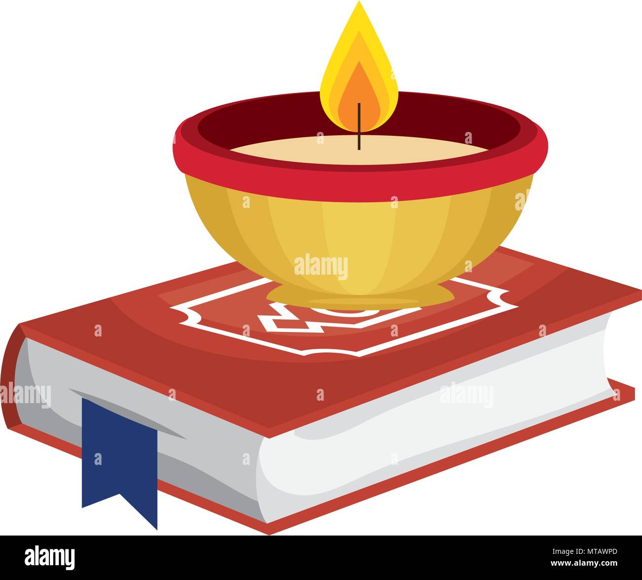 sacred book with candles religious icon Stock Vector Image & Art - Alamy
