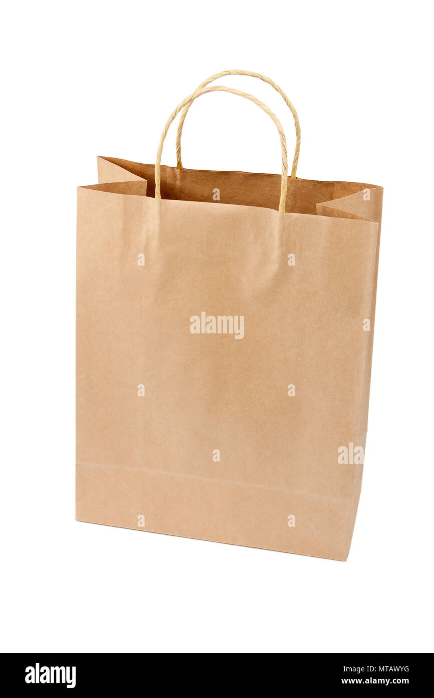 Empty Shopping Bag from craft paper, Recycled paper shopping bag on ...