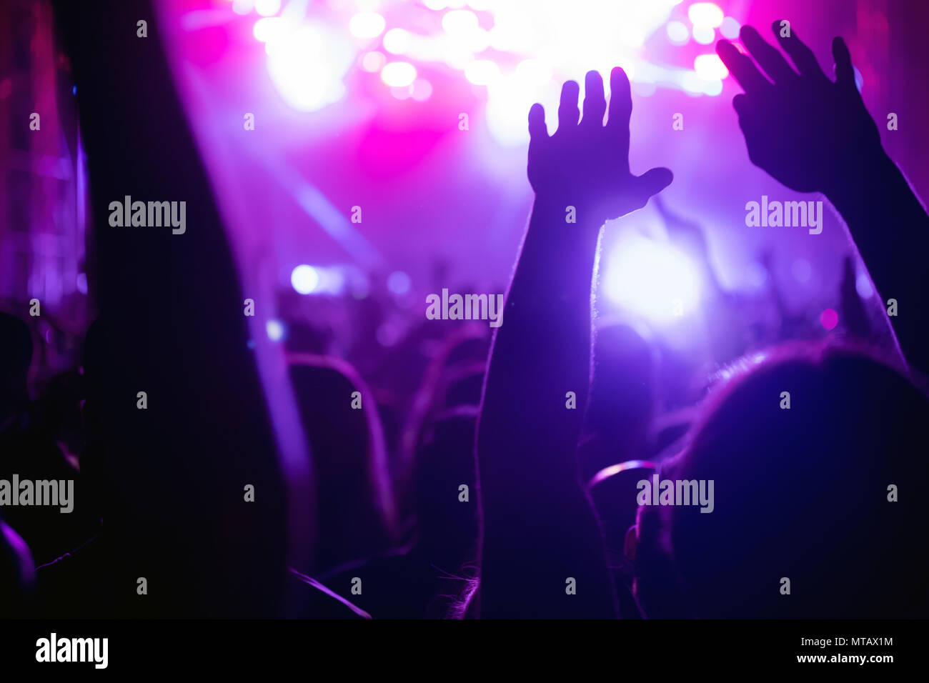 Picture of party people at music festival Stock Photo - Alamy