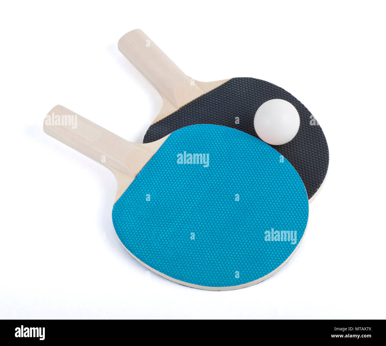 Ping-pong rackets and ball isolated on white Stock Photo - Alamy