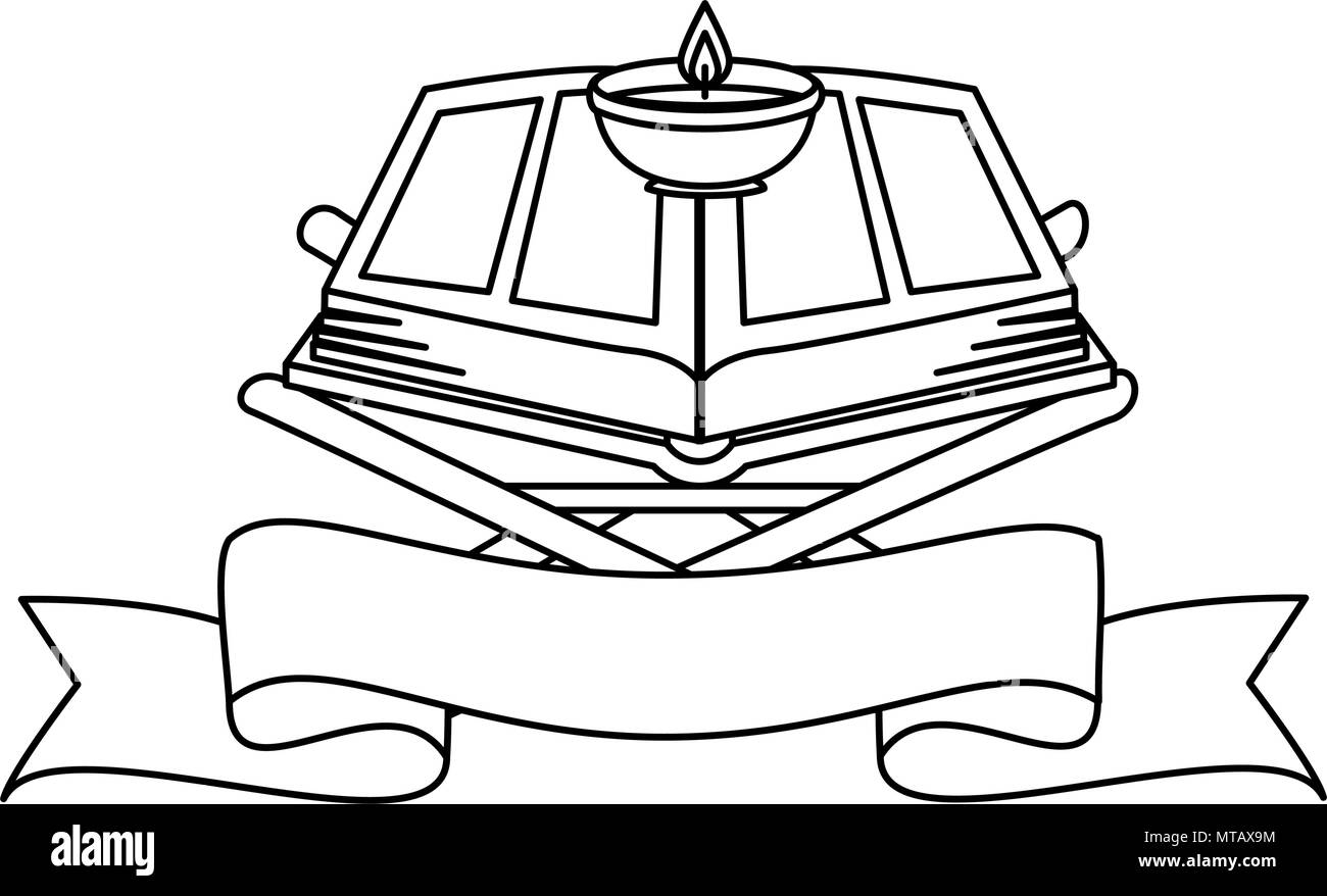 sacred book with lectern religious icon Stock Vector Image & Art - Alamy