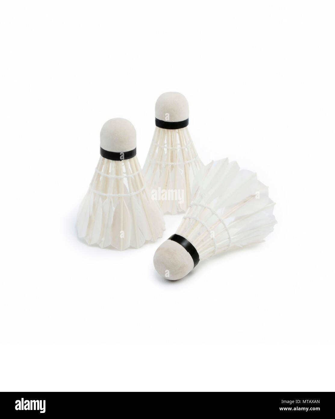 badminton feather shuttlecock isolated on white background Stock Photo ...