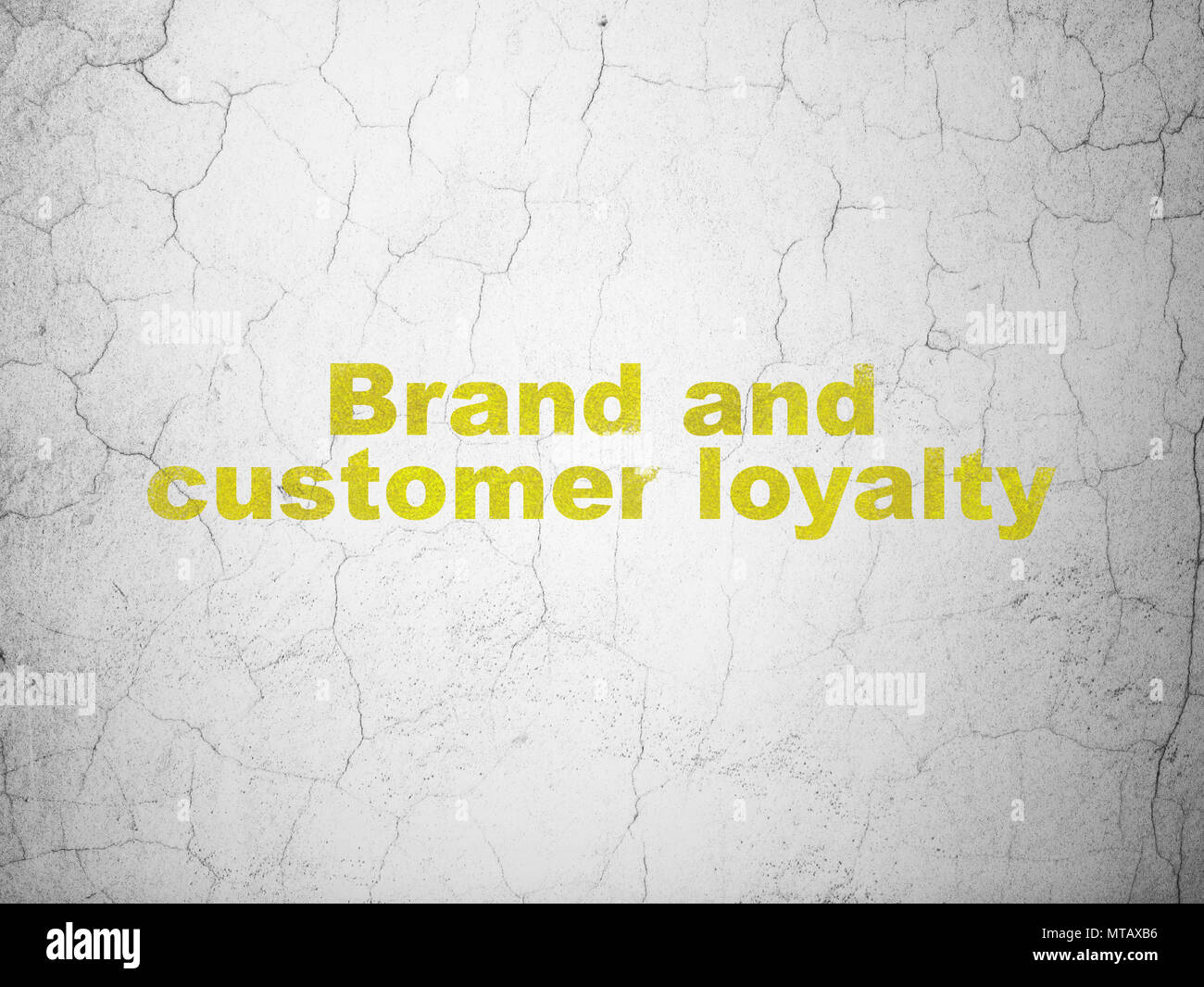 Marketing concept: Brand and Customer loyalty on wall background Stock ...