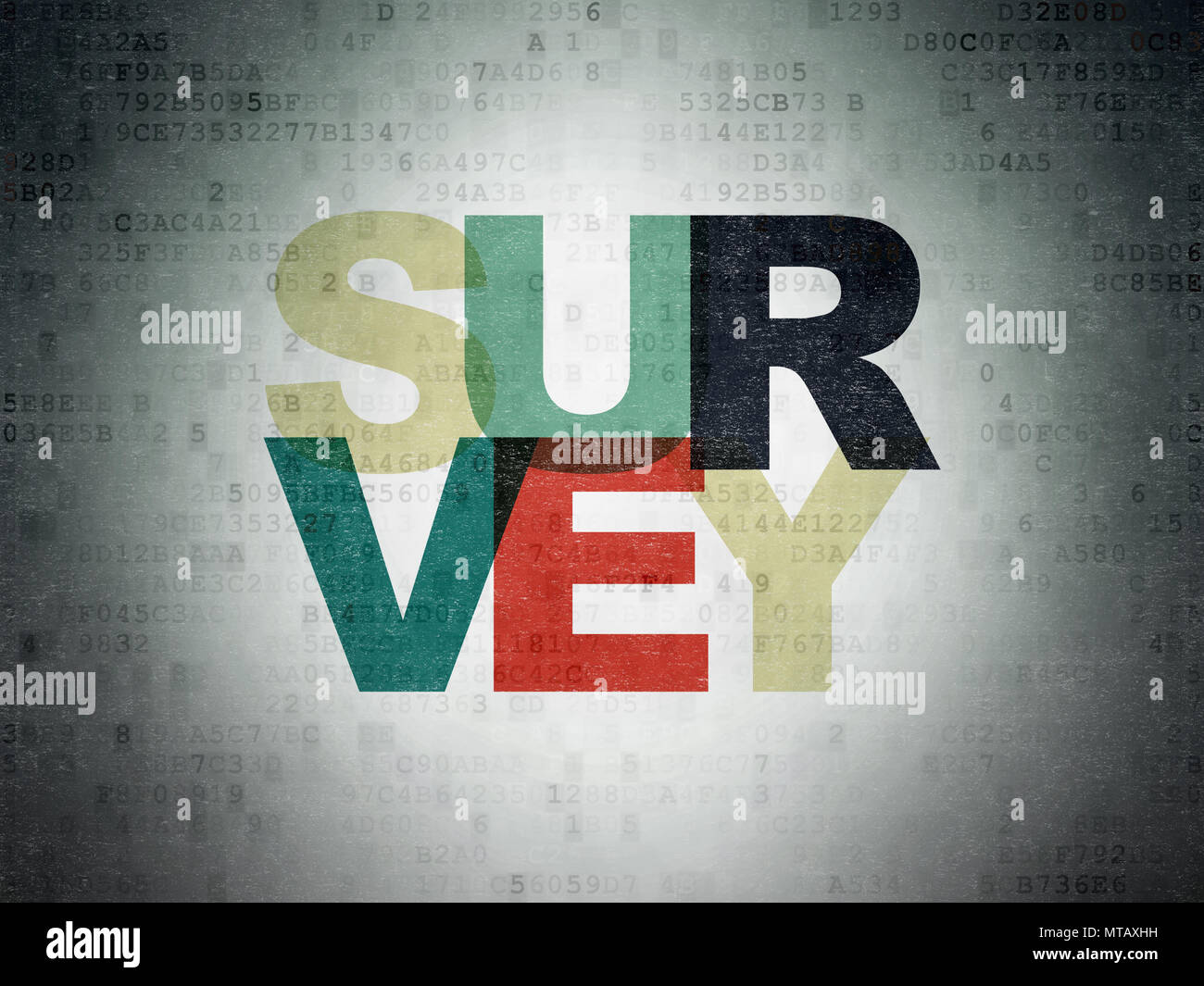 Science concept: Survey on Digital Data Paper background Stock Photo ...