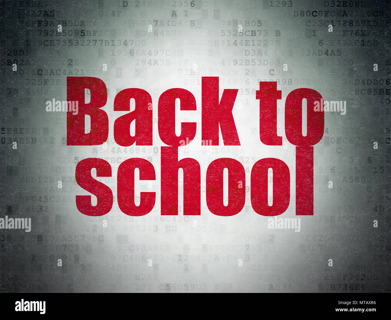 Education concept: Back to School on Digital Data Paper background ...