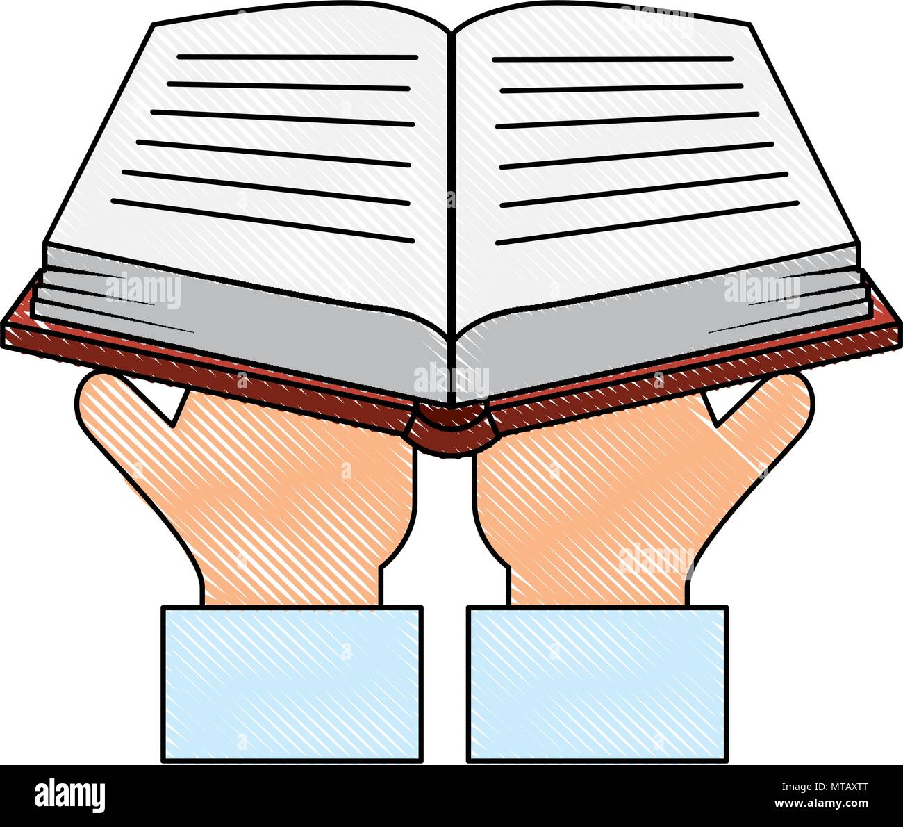 hands lifting sacred book religious Stock Vector Image & Art - Alamy