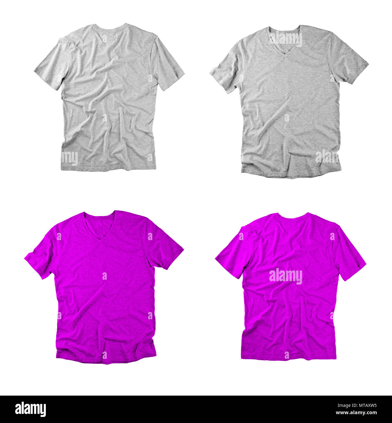 Purple t shirt template isolated on hi-res stock photography and images ...
