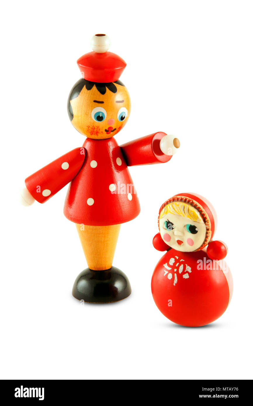 Roly-poly toy isolated on white background. Russian toys Stock Photo ...