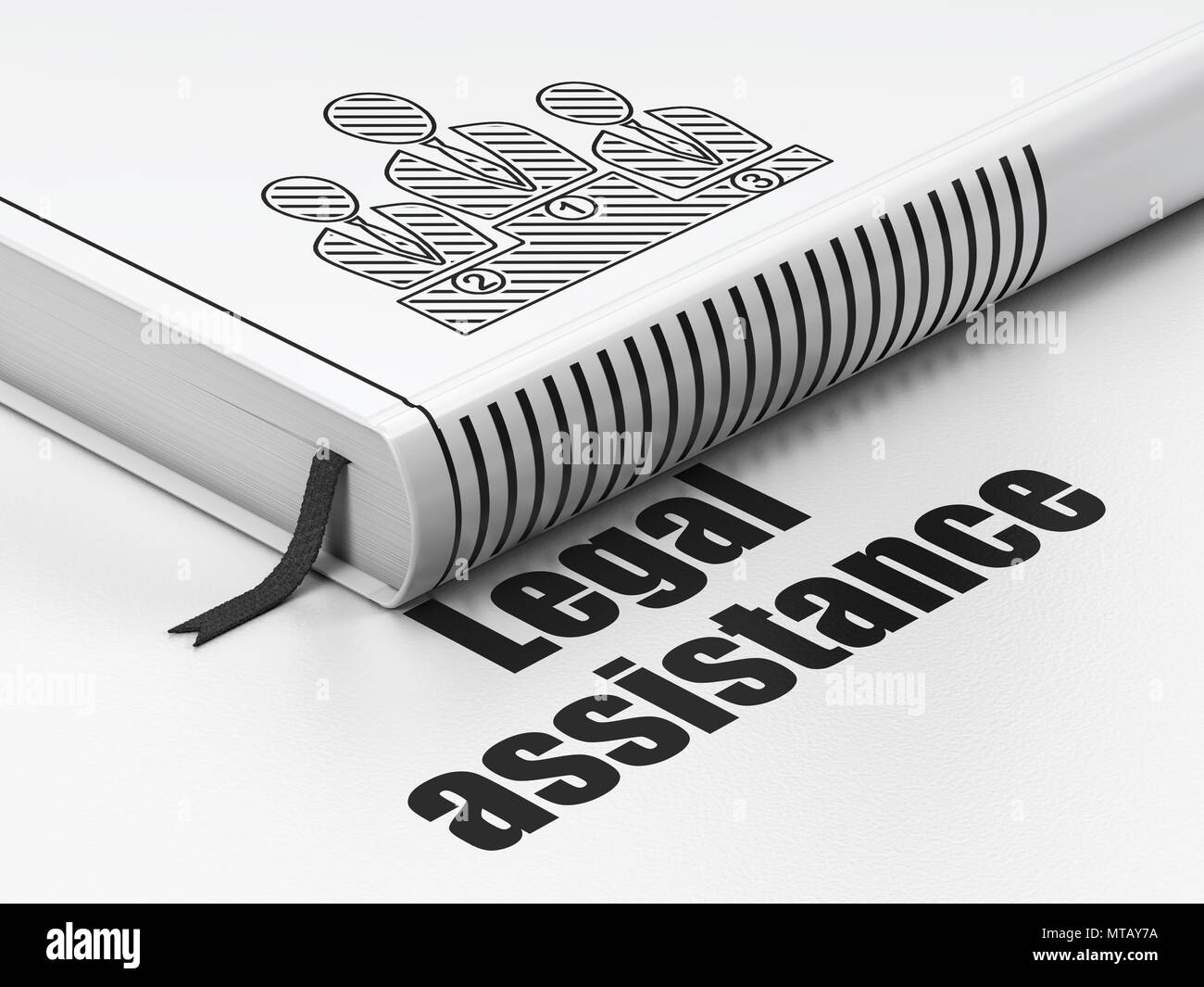 Law concept: book Business Team, Legal Assistance on white background ...