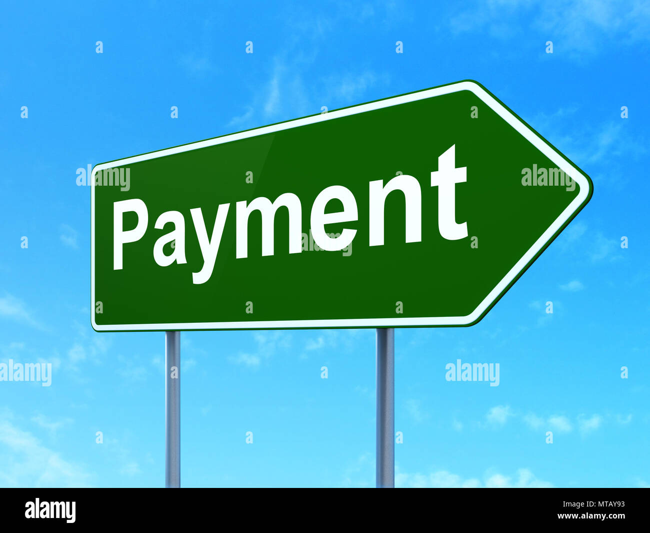 Banking concept: Payment on road sign background Stock Photo - Alamy