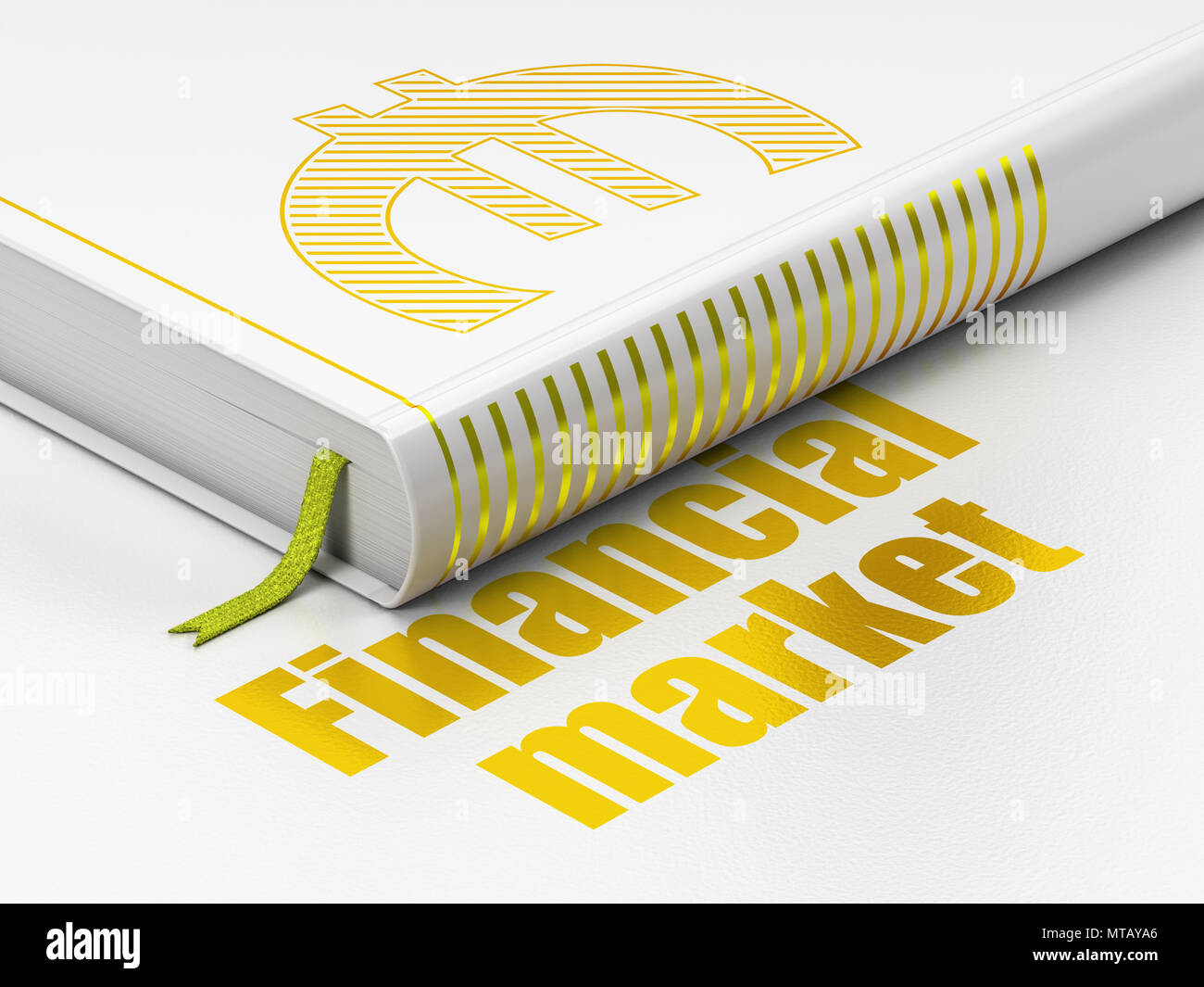 Money concept: book Euro, Financial Market on white background Stock ...