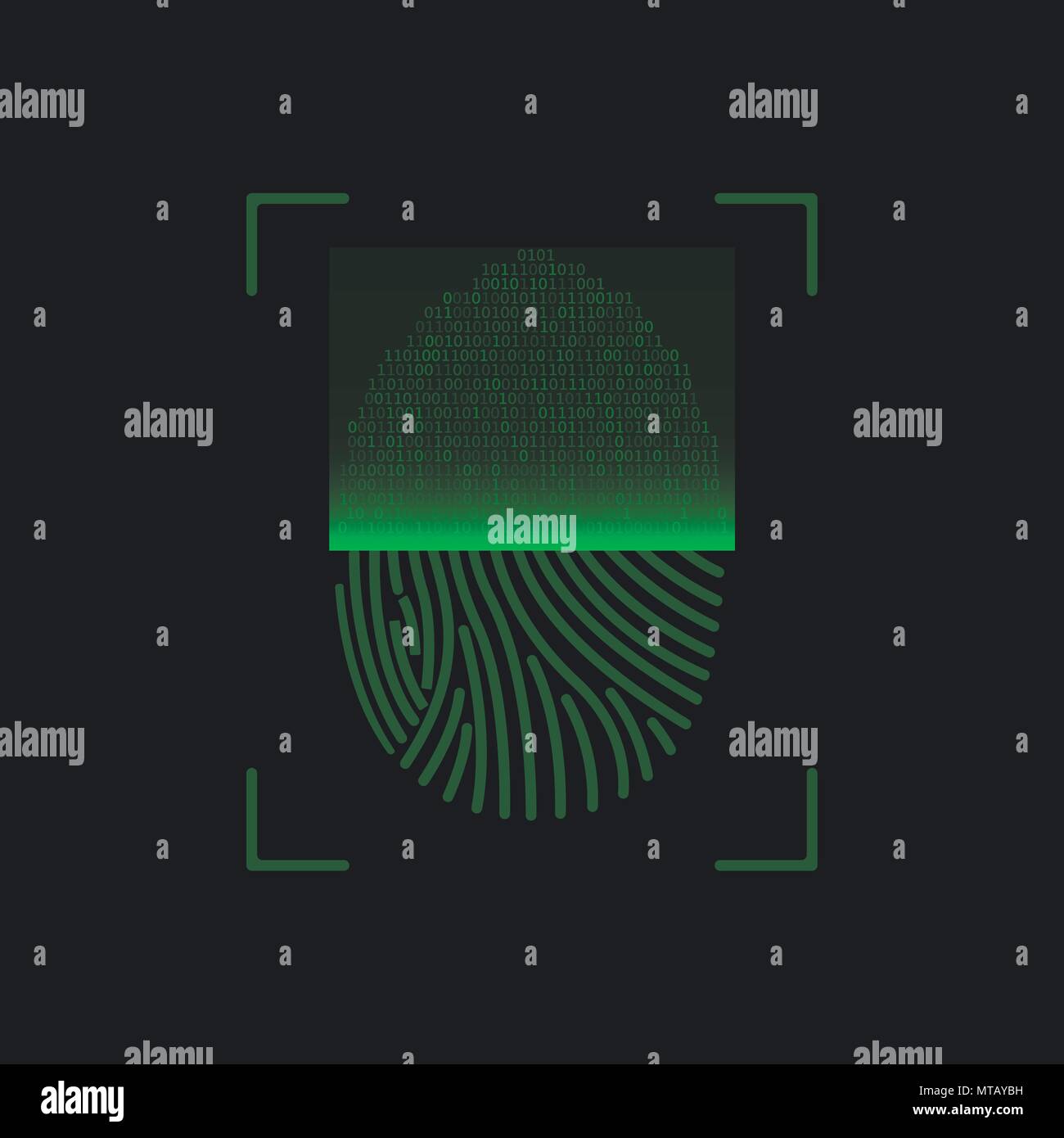 Fingerprint scan icon Stock Vector Image & Art - Alamy