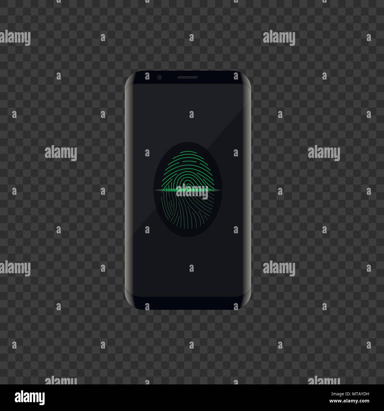 Fingerprint scan icon Stock Vector Image & Art - Alamy