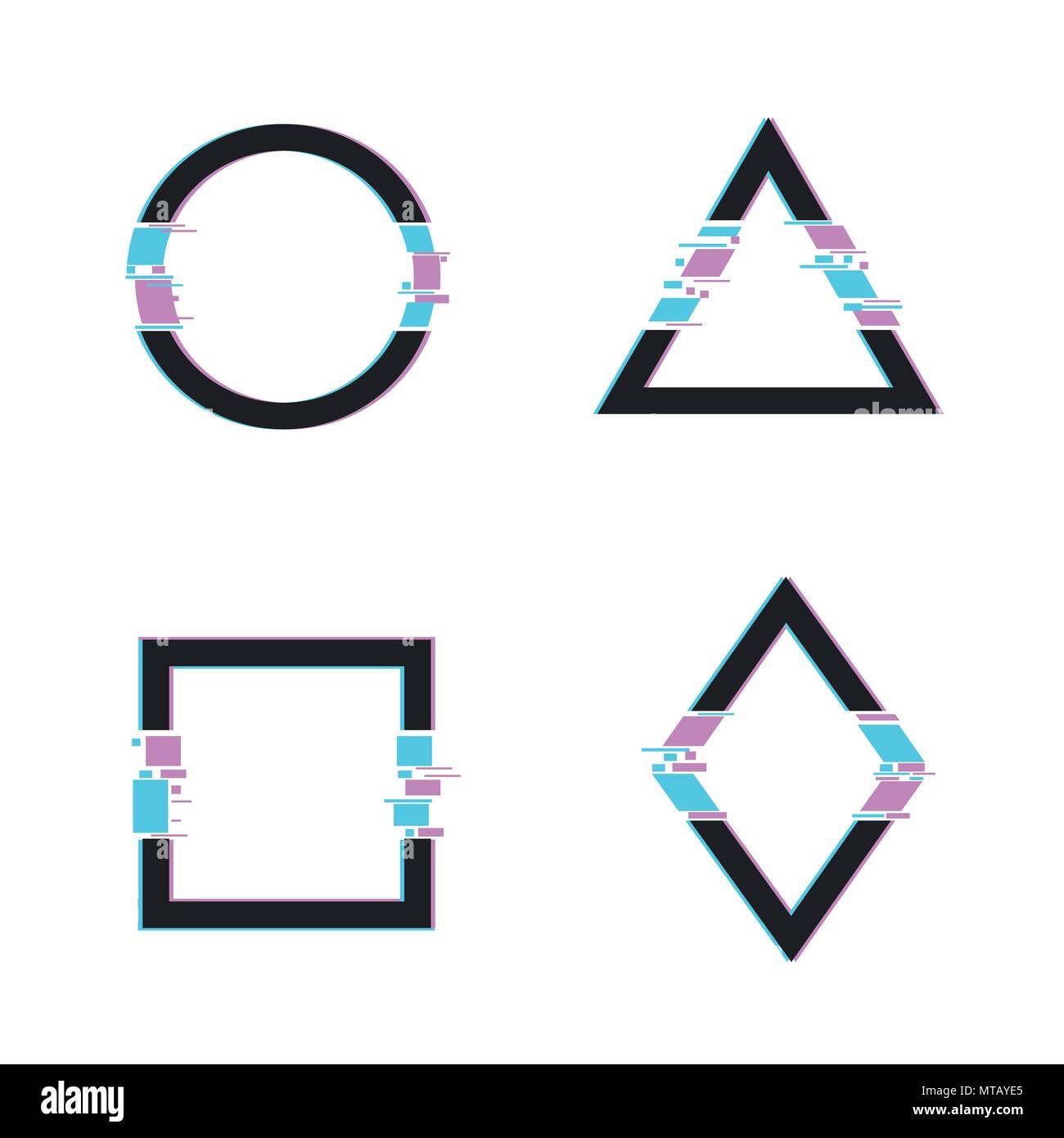 Square geometric shapes background Cut Out Stock Images & Pictures - Alamy