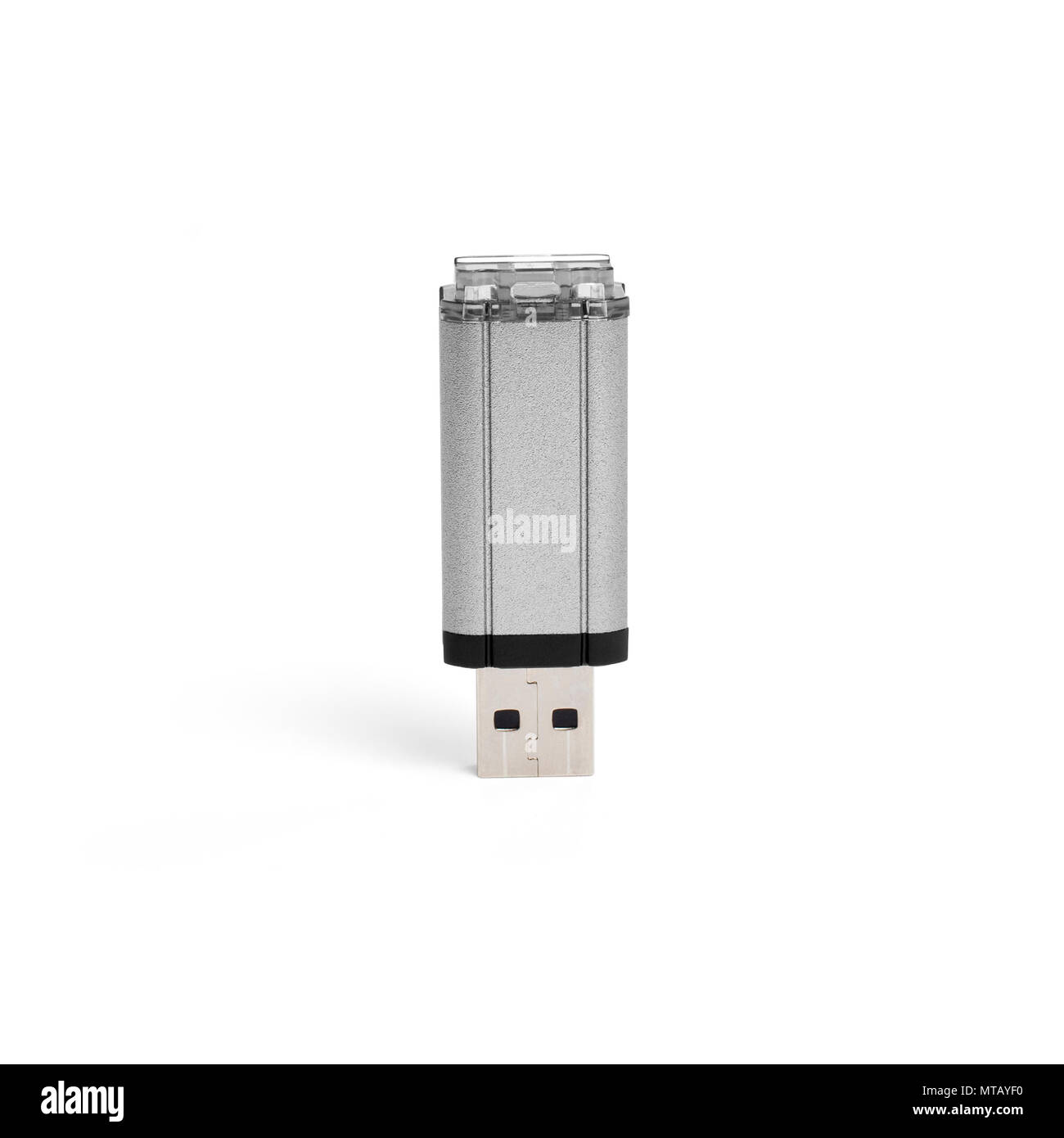 Grey usb flash drive on a white background Stock Photo - Alamy