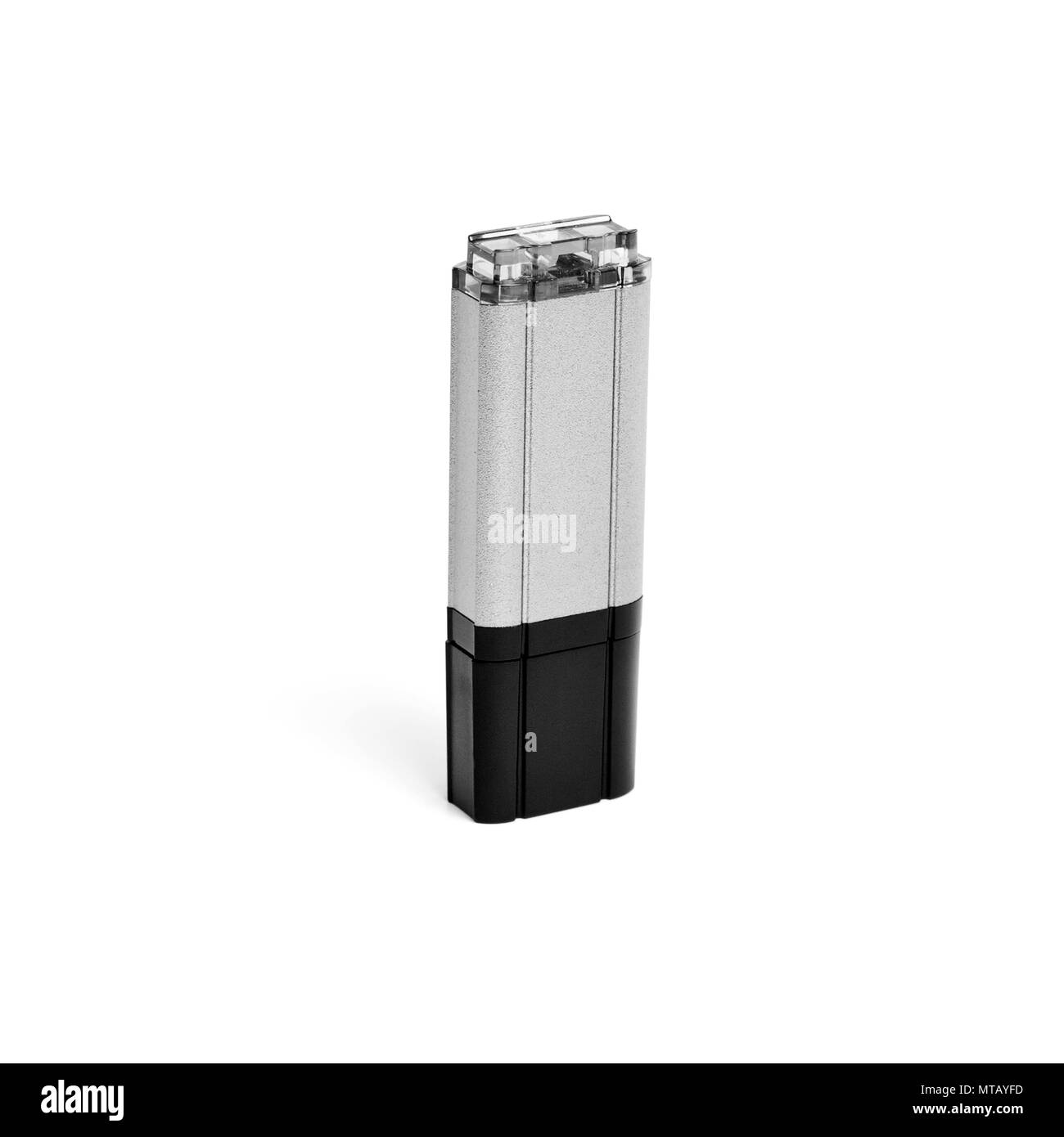 Grey usb flash drive on a white background Stock Photo - Alamy