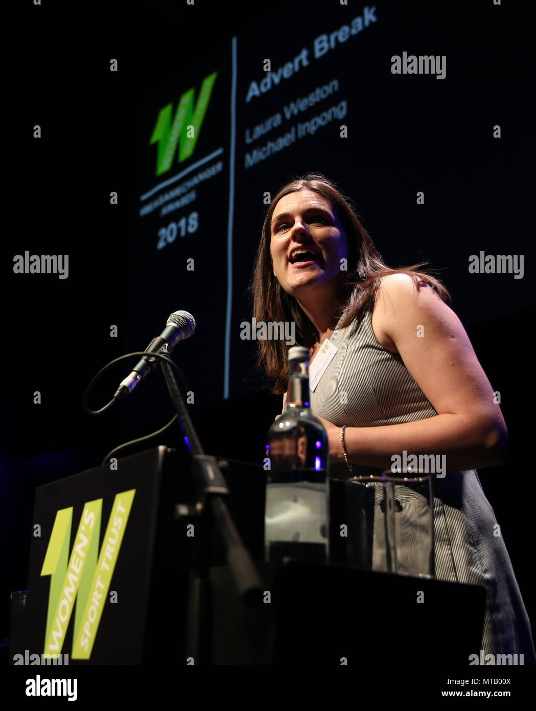 Laura Weston speaks during the Women's Sport Trust #BeAGameChanger ...