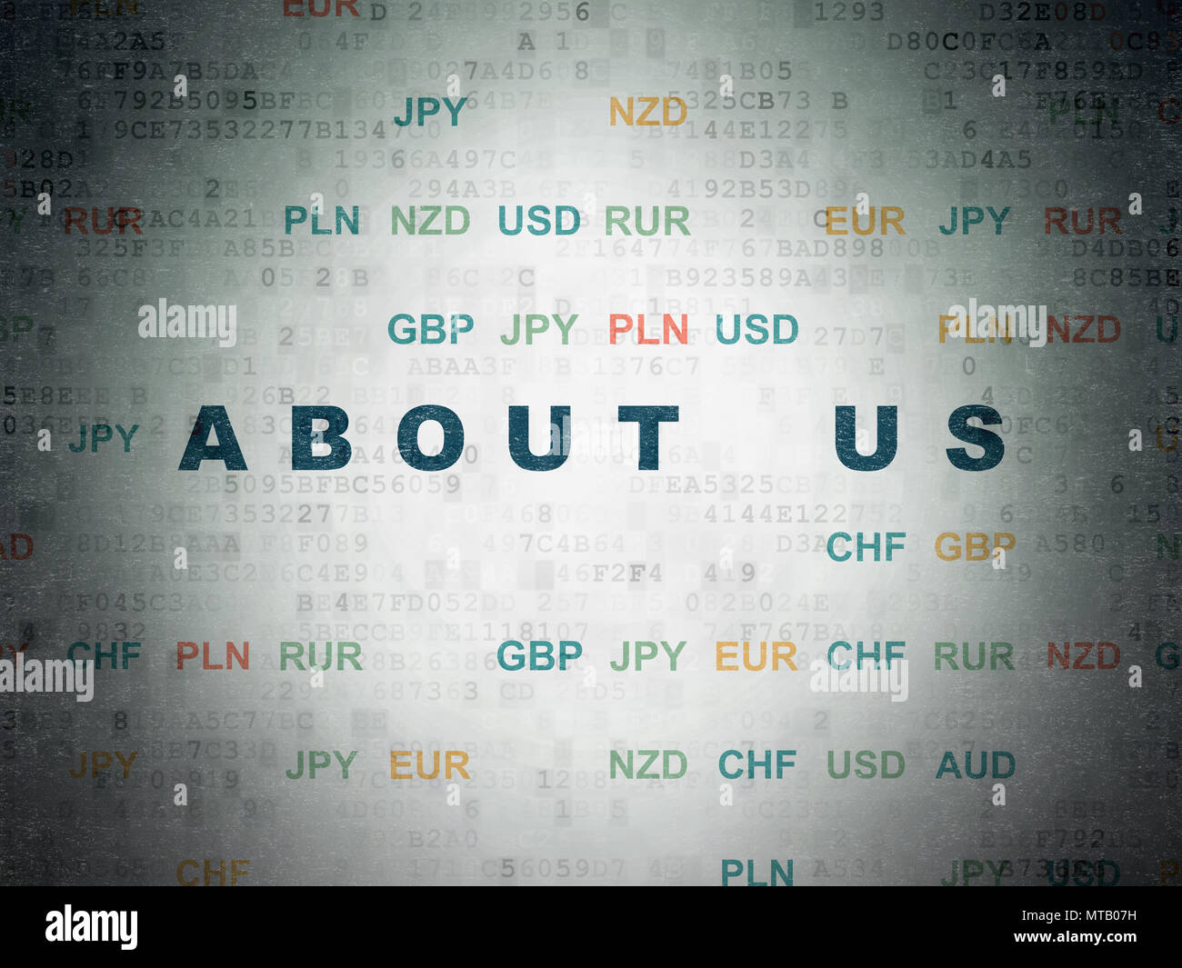 Business concept: About us on Digital Data Paper background Stock Photo ...
