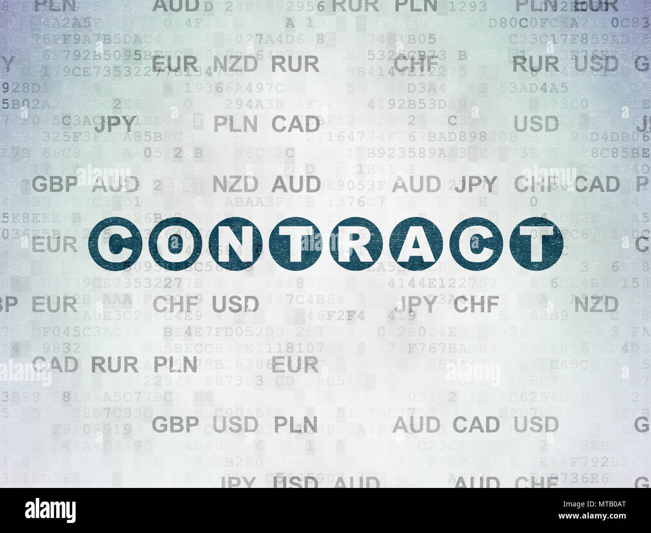 Business concept: Contract on Digital Data Paper background Stock Photo ...