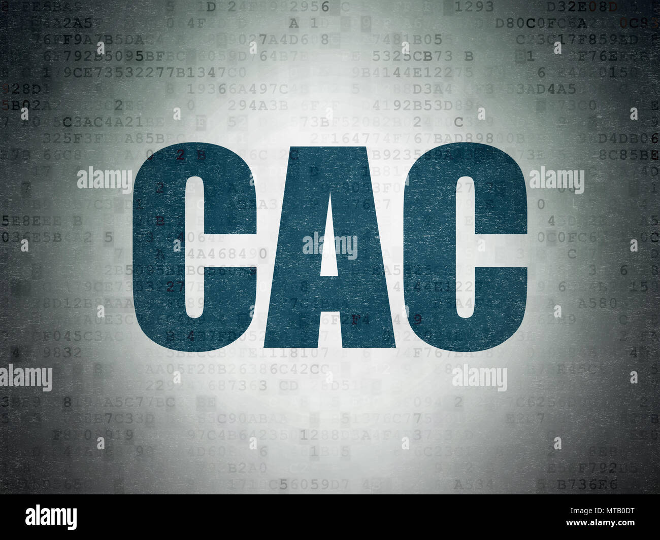 Stock market indexes concept: CAC on Digital Data Paper background ...