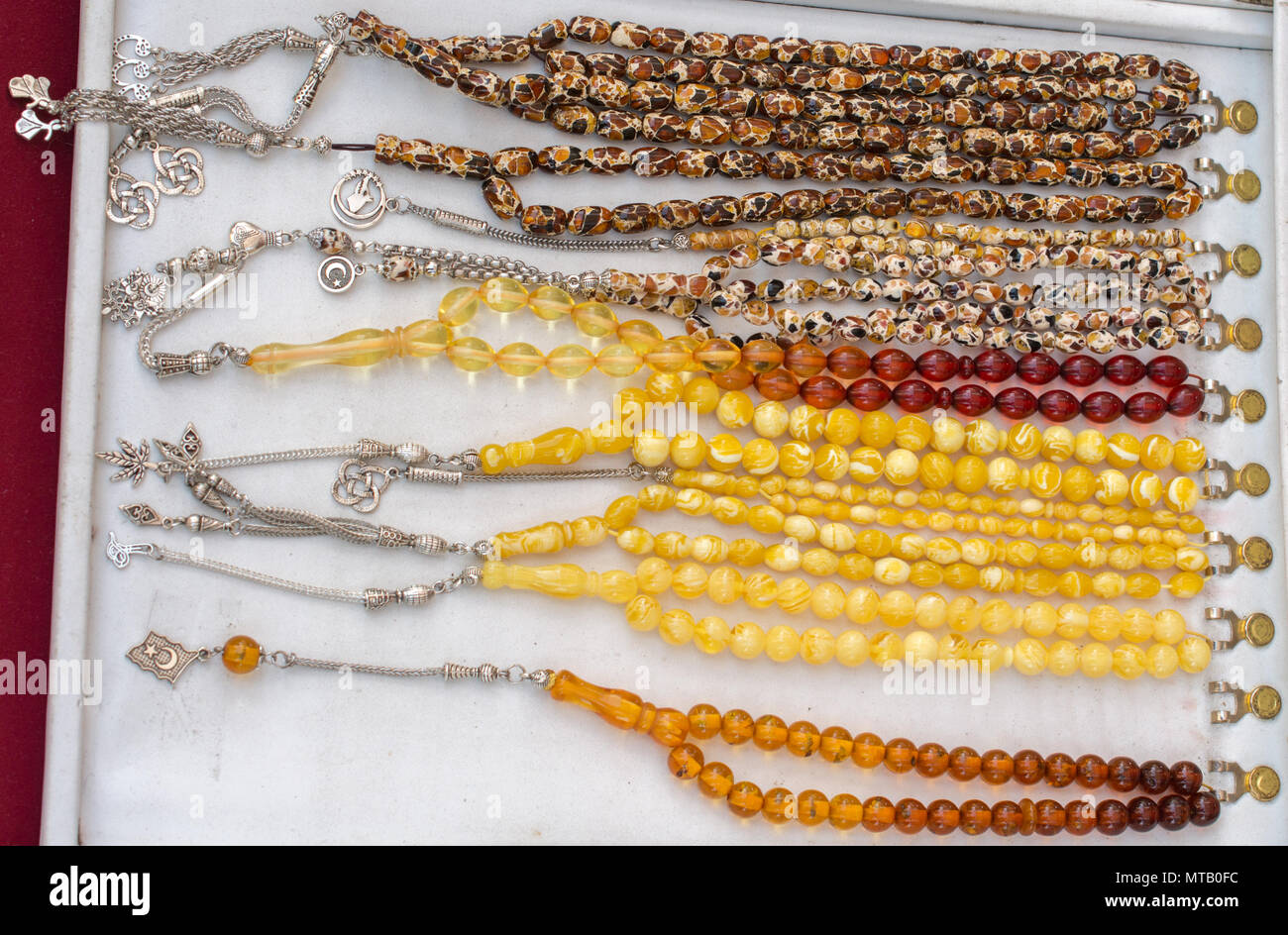 Set of praying beads of various colors Stock Photo - Alamy