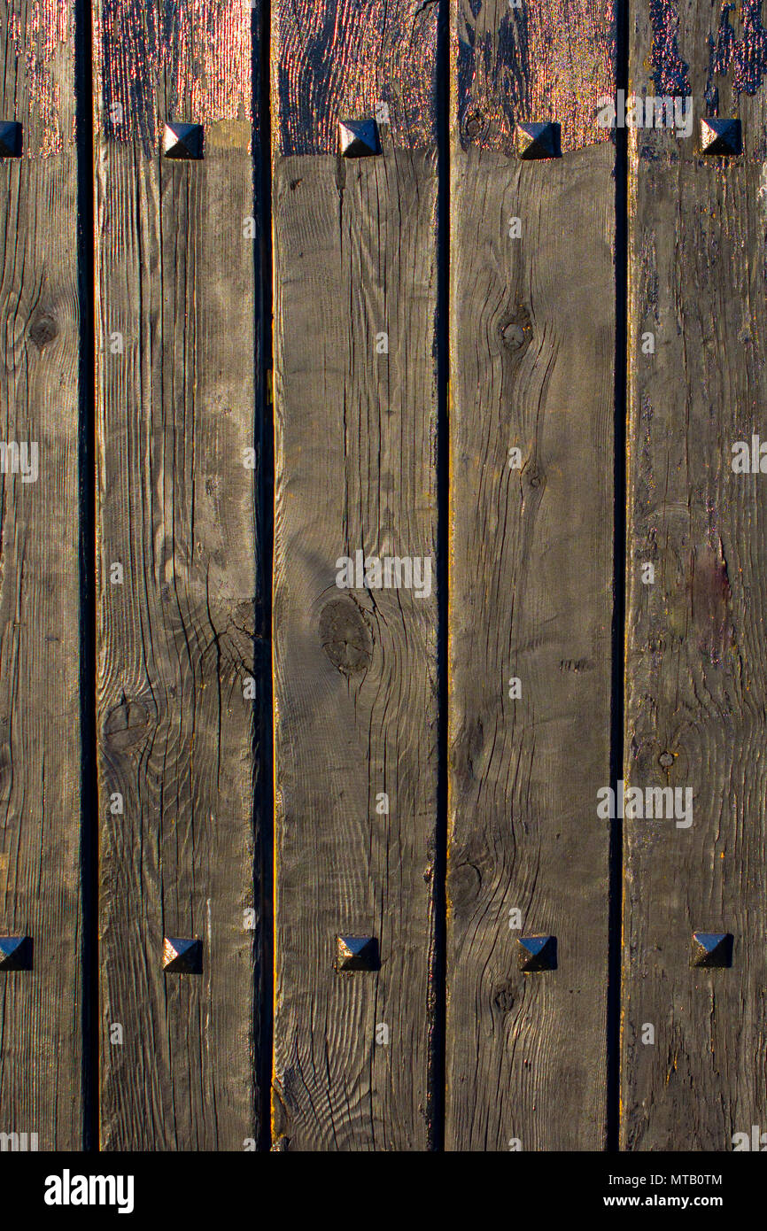 Texture details of an old wooden plunks as background Stock Photo - Alamy