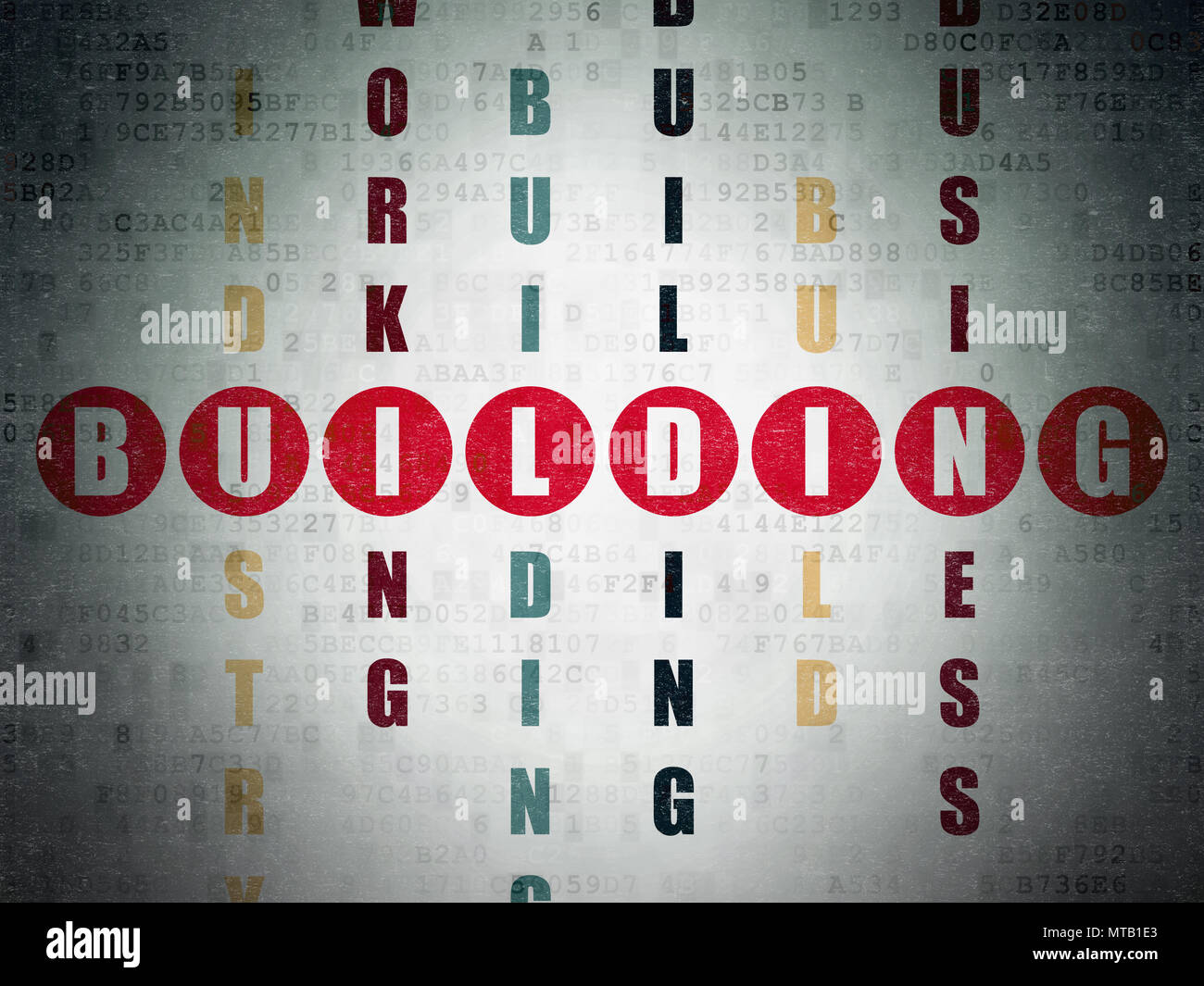 Building construction concept: Building in Crossword Puzzle Stock Photo ...