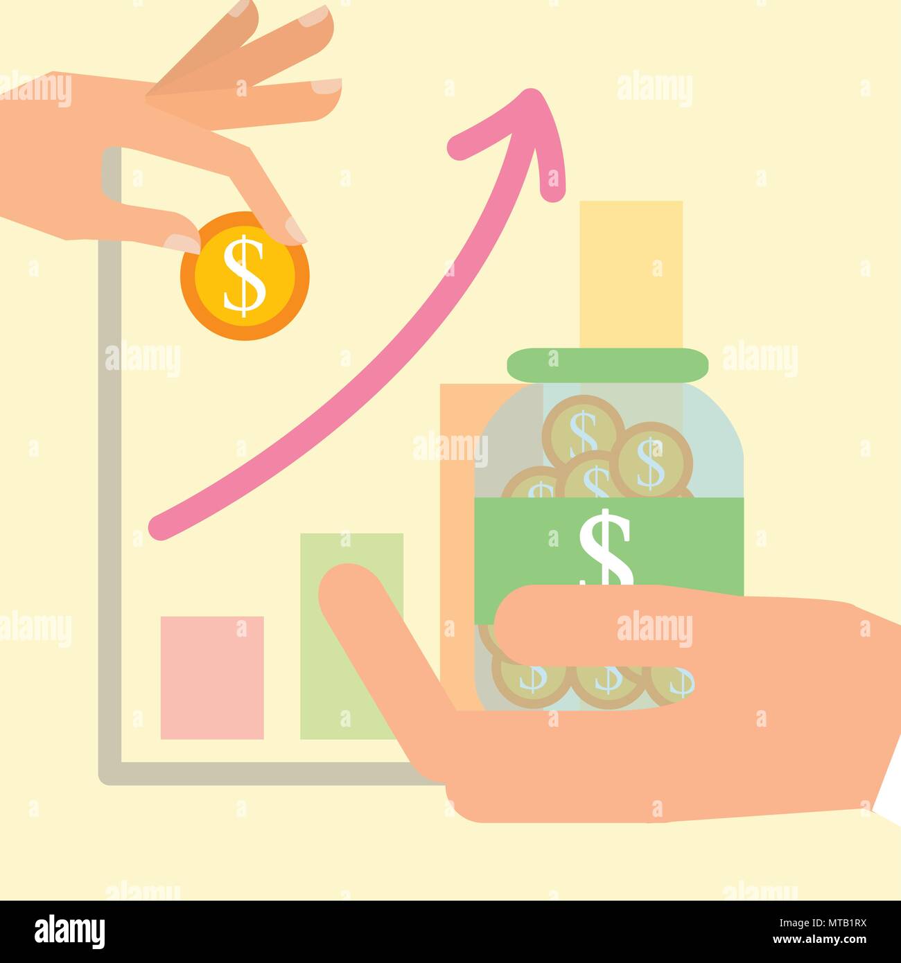 saving money business Stock Vector Image & Art - Alamy
