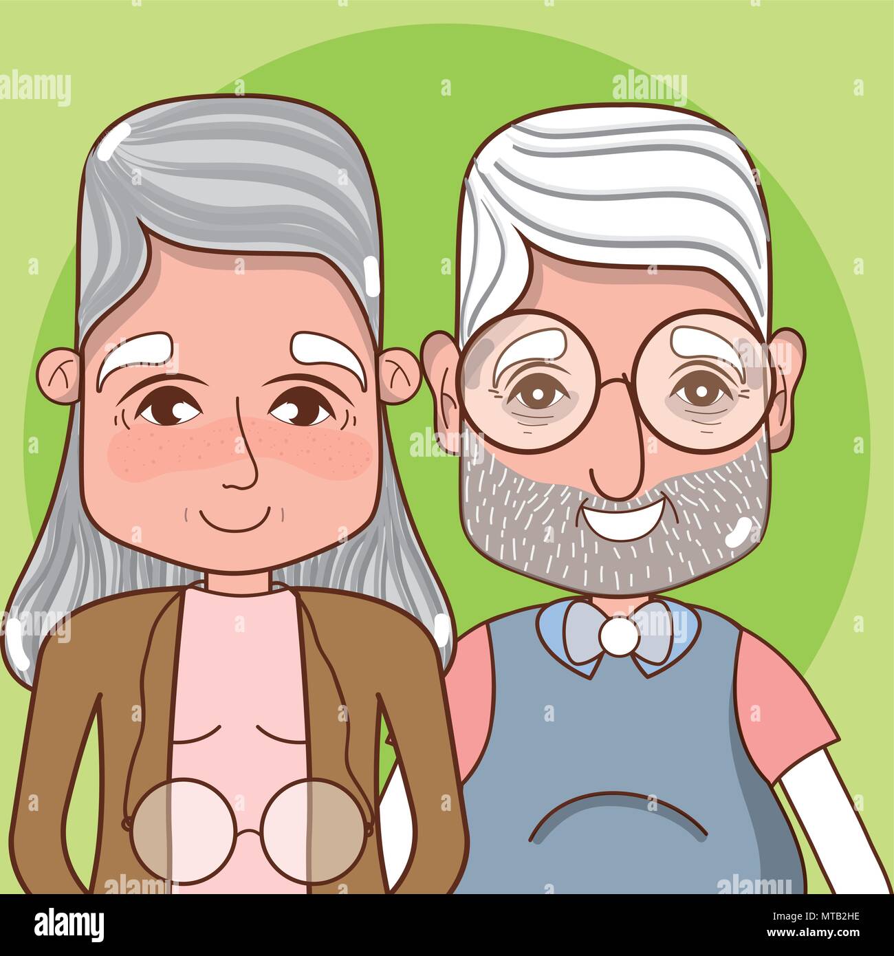 Cute grandparents cartoon Stock Vector Image & Art - Alamy