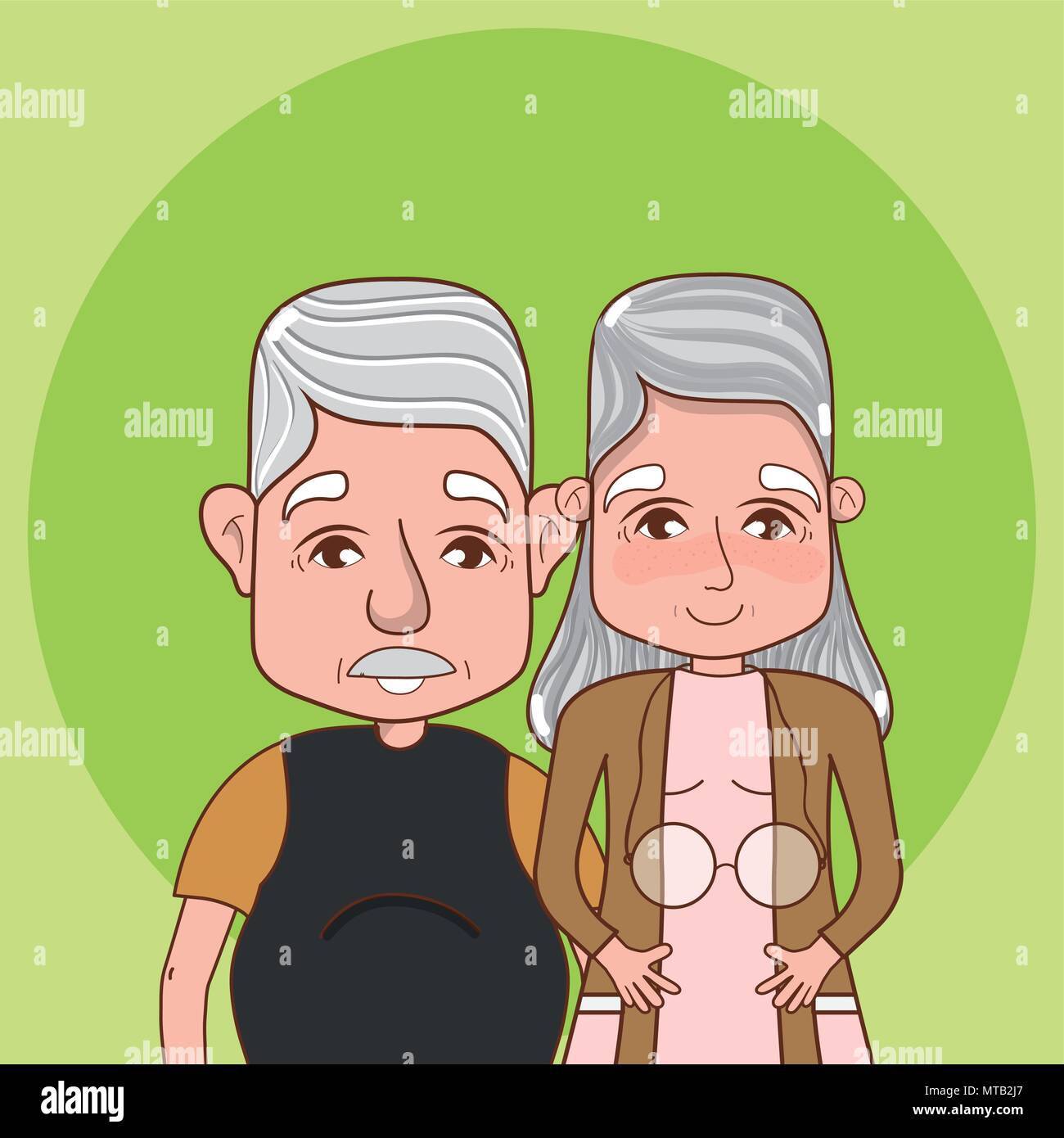 Cute grandparents cartoon Stock Vector Image & Art - Alamy