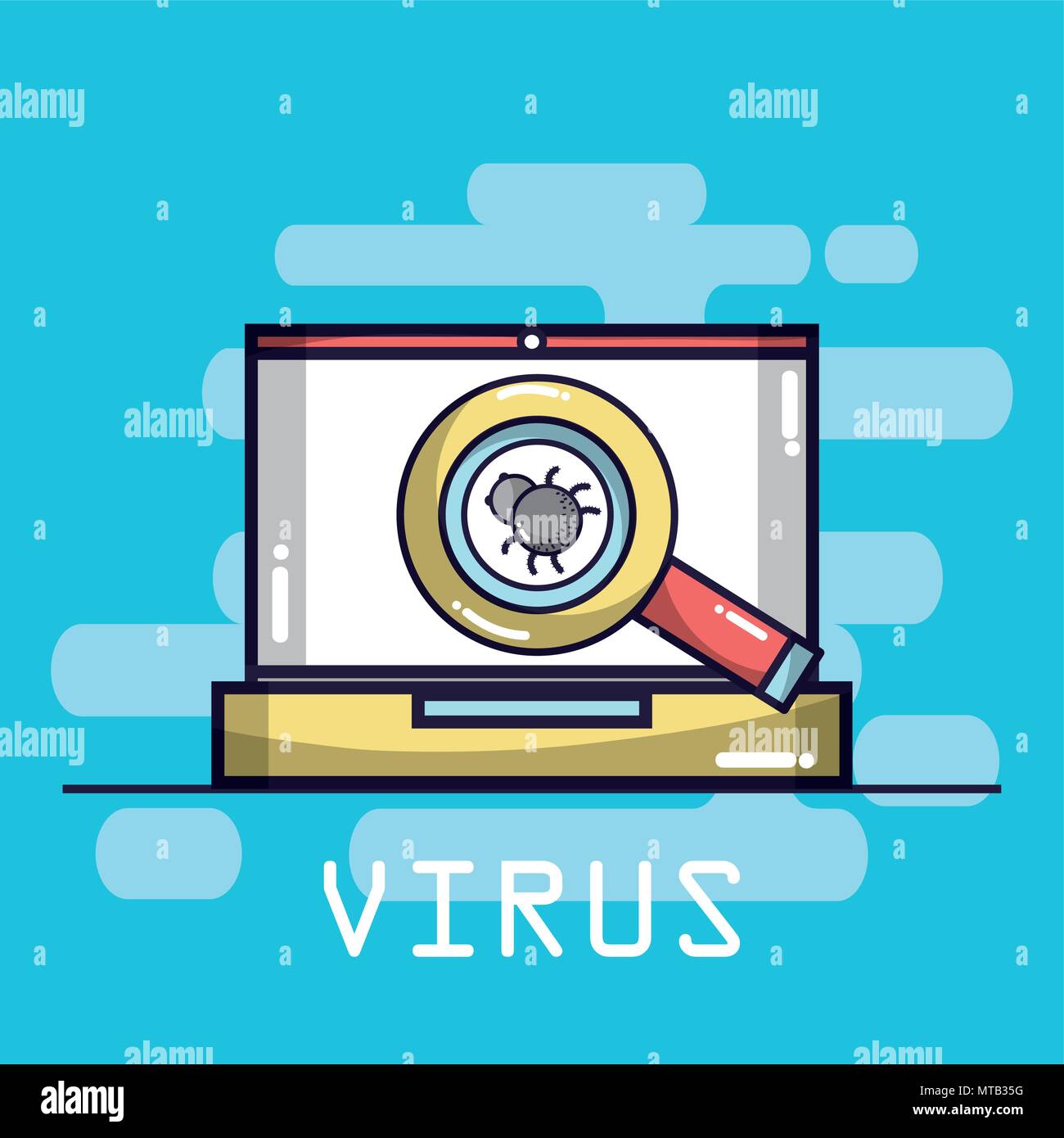 Virus detection security system Stock Vector Image & Art - Alamy