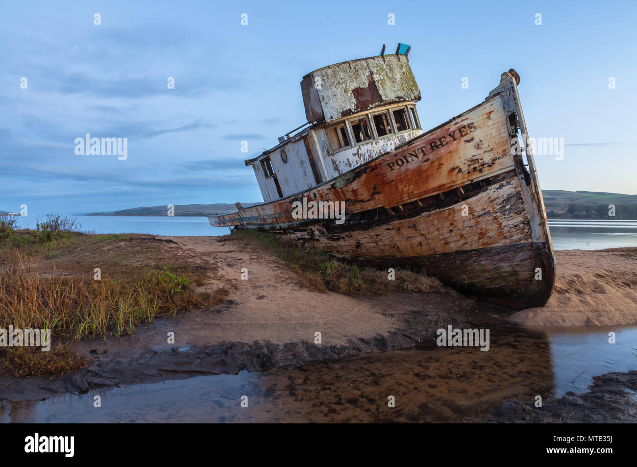 The iconic stranded boat named Point Reyes in Point Reyes National ...