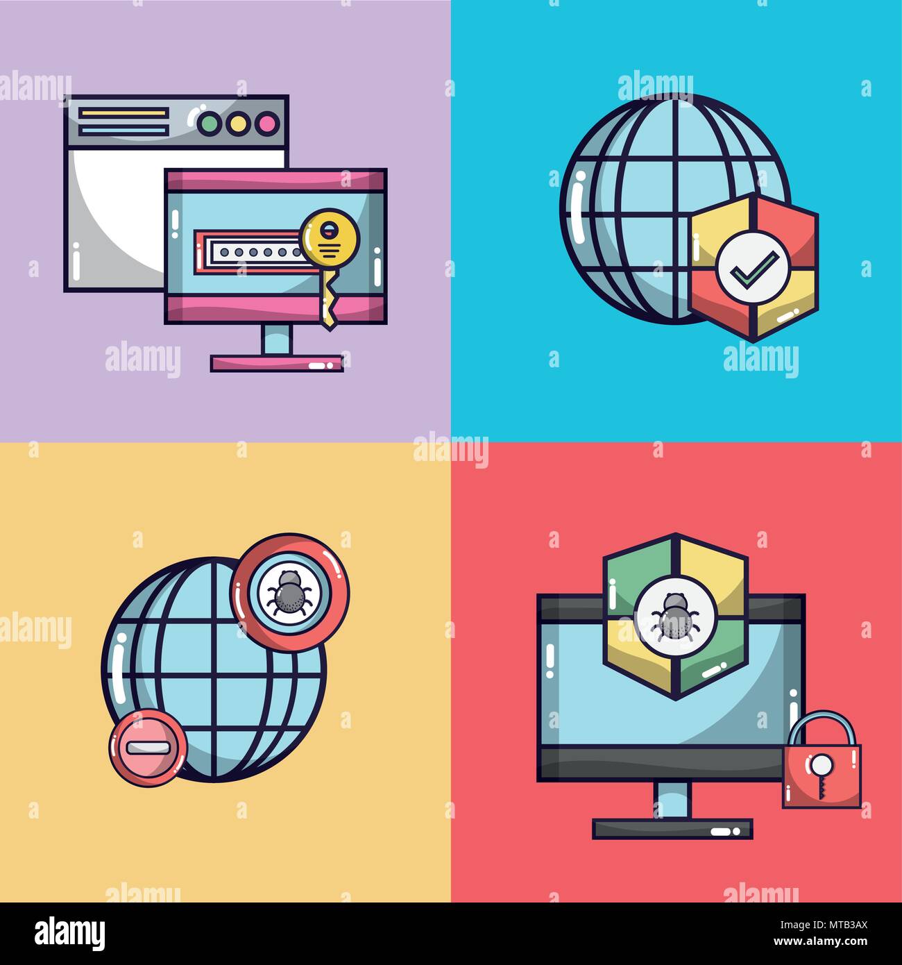 Security system for electronic devices Stock Vector Image & Art - Alamy