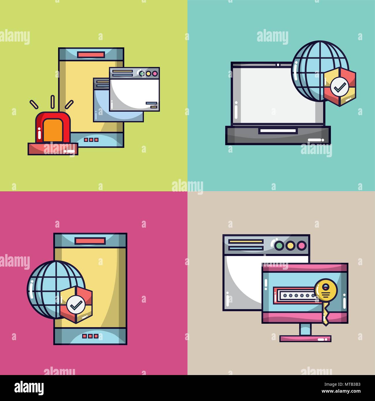 Electronic devices password security technology hi-res stock ...