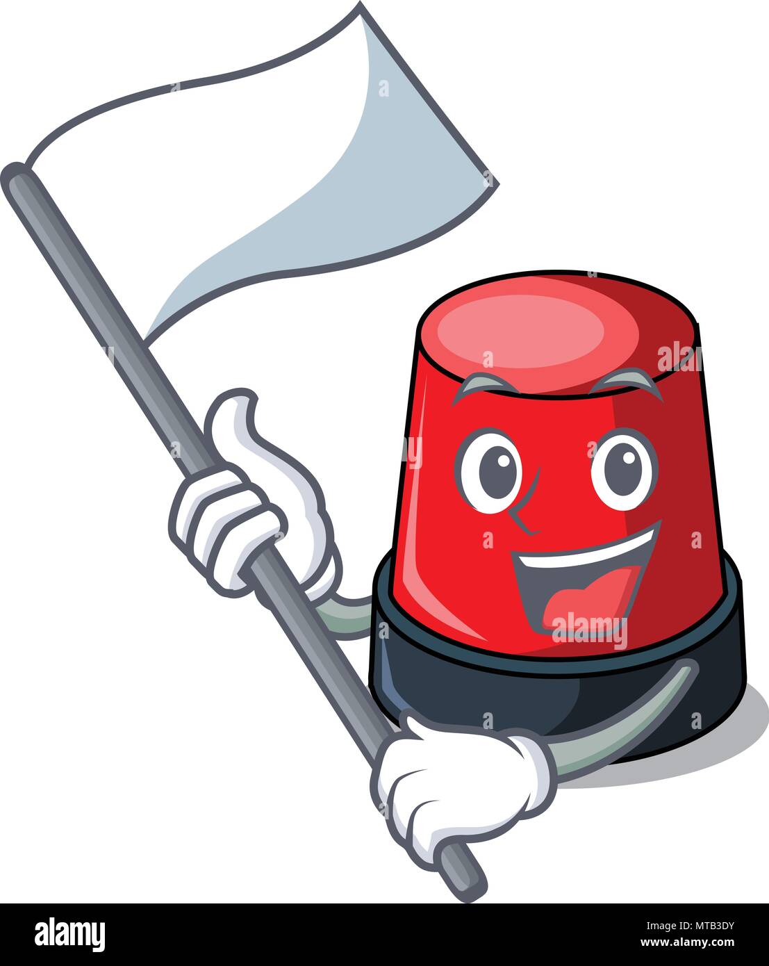 With flag sirine mascot cartoon style Stock Vector Image & Art - Alamy