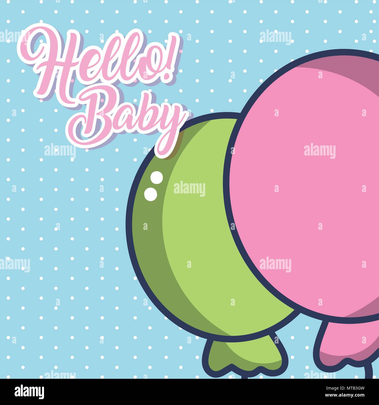 Hello baby cute card Stock Vector Image & Art - Alamy