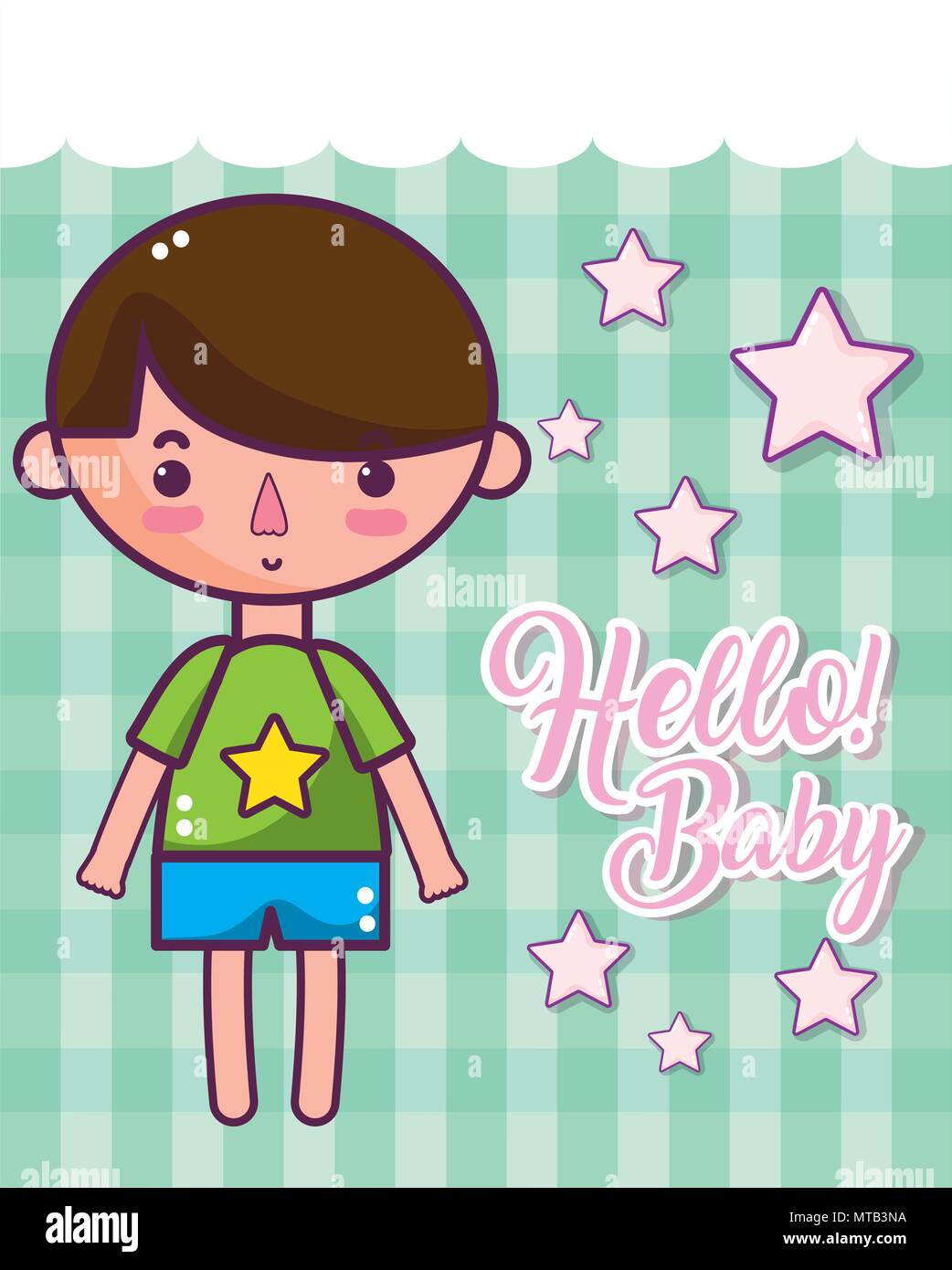 Hello baby cute card Stock Vector Image & Art - Alamy