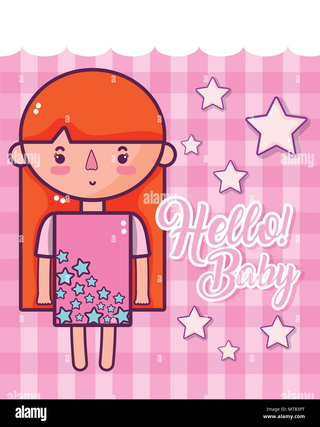Hello baby cute card Stock Vector Image & Art - Alamy