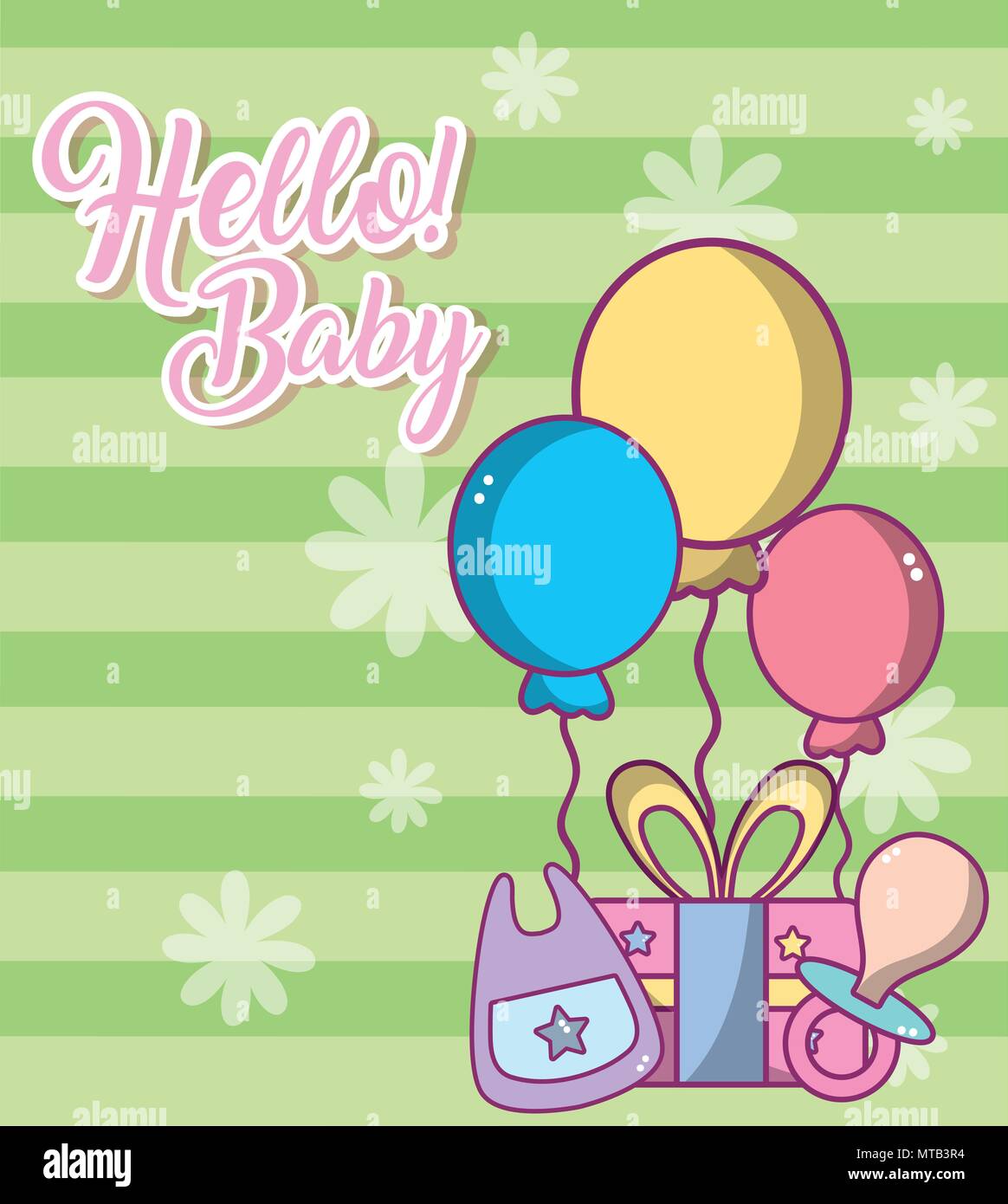 Hello baby cute card Stock Vector Image & Art - Alamy
