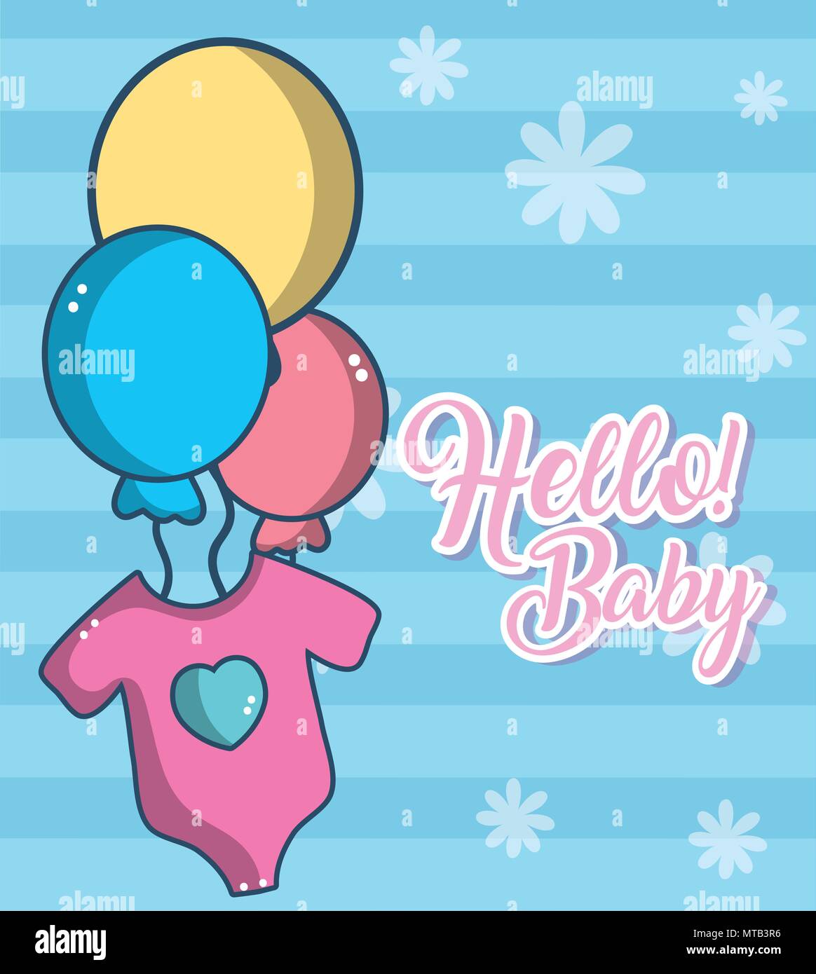 Hello baby cute card Stock Vector Image & Art - Alamy