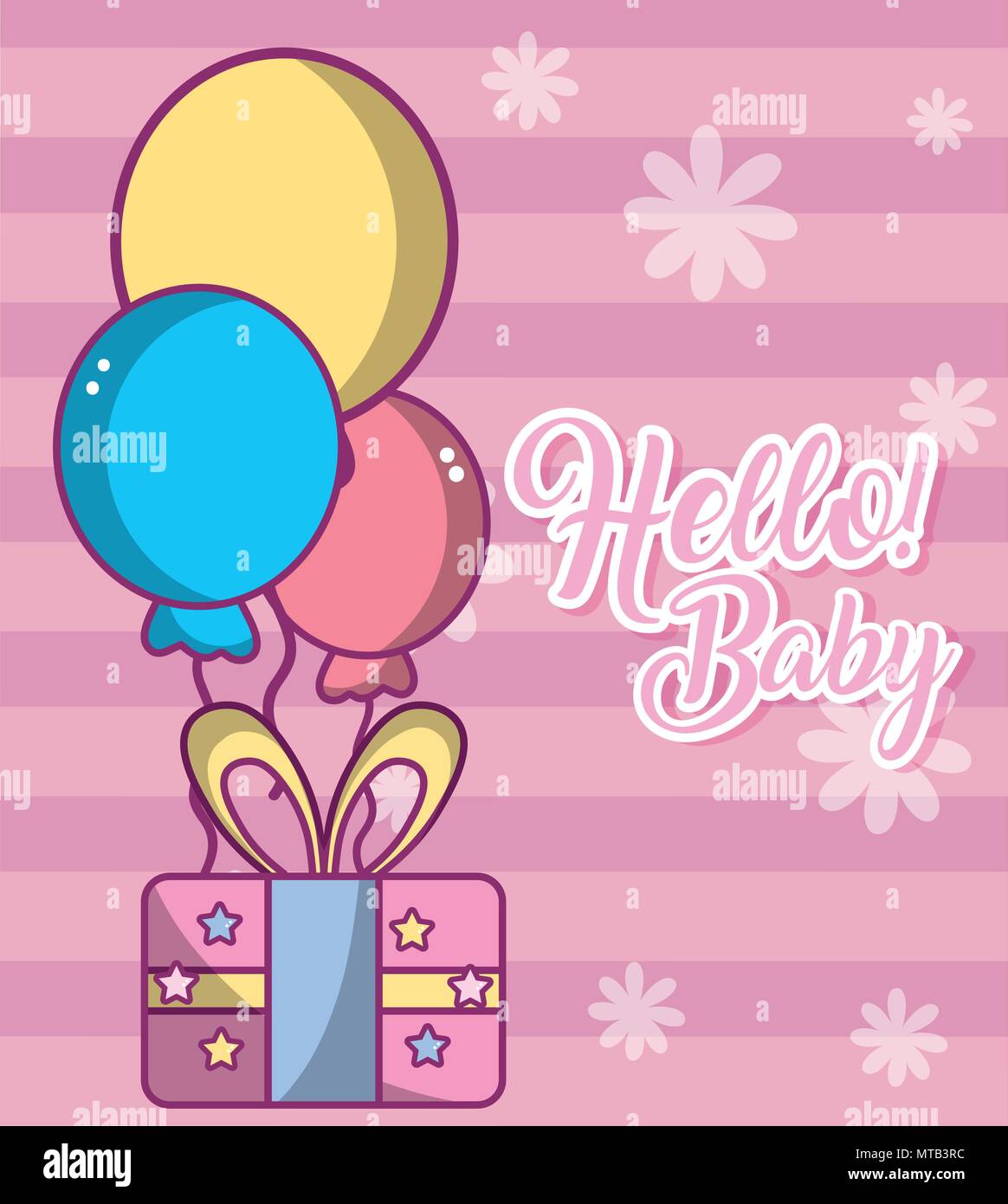 Hello baby cute card Stock Vector Image & Art - Alamy