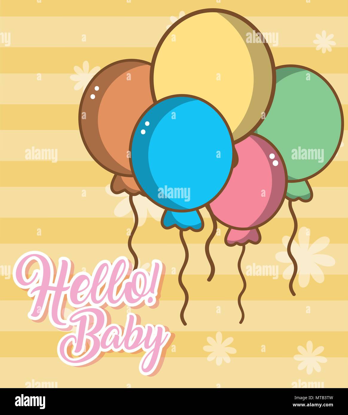 Hello baby cute card Stock Vector Image & Art - Alamy