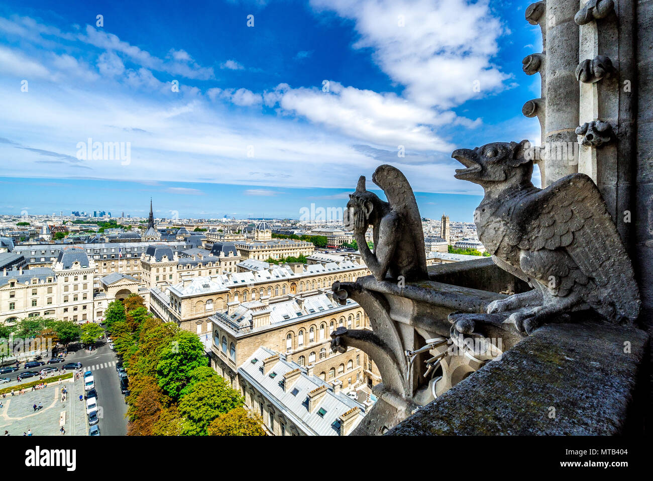 Notre dame cathedral paris aerial view hi-res stock photography and ...