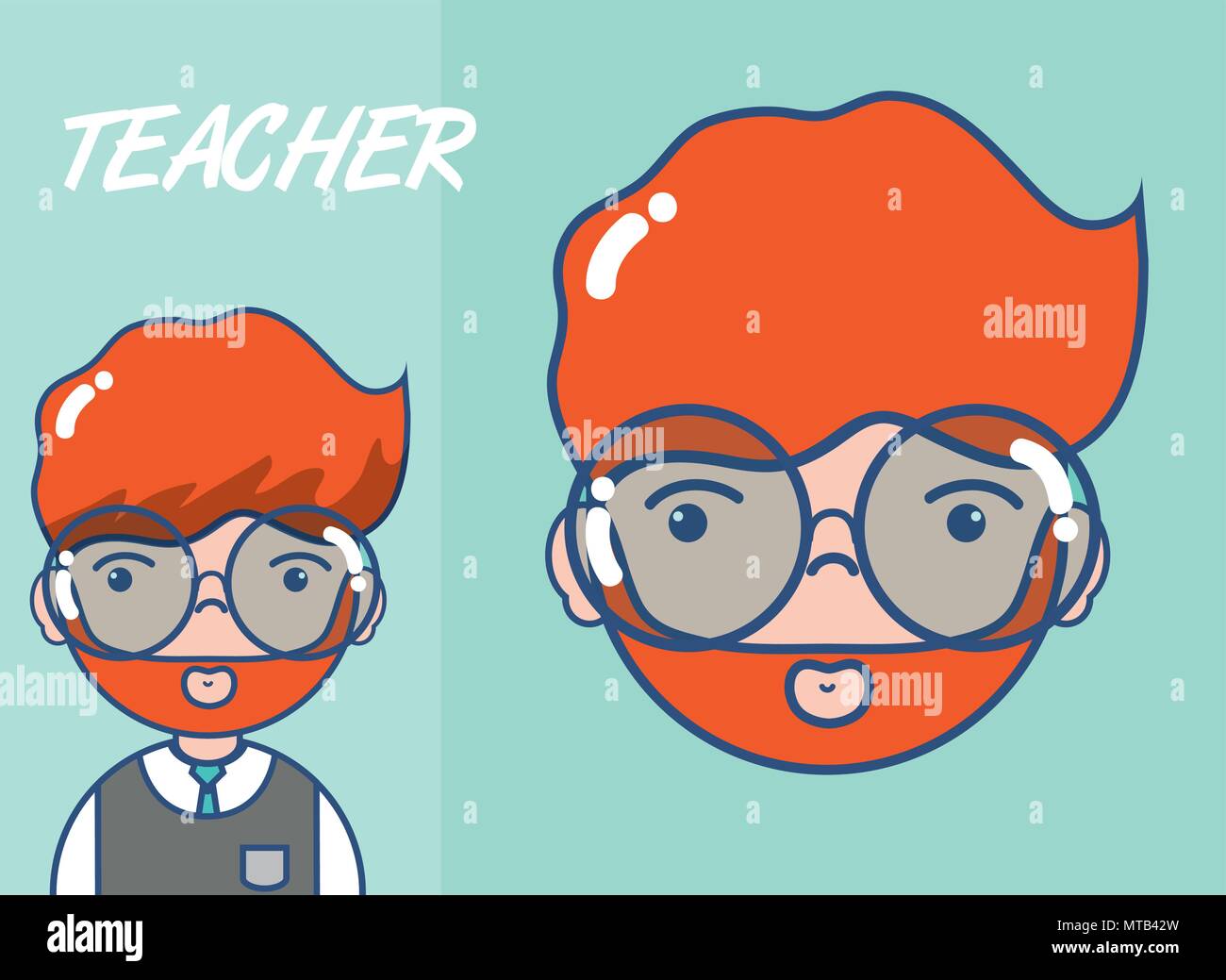 Cute school teacher cartoon Stock Vector Image & Art - Alamy