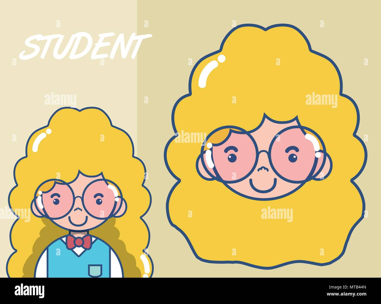 Young school student cartoon Stock Vector Image & Art - Alamy